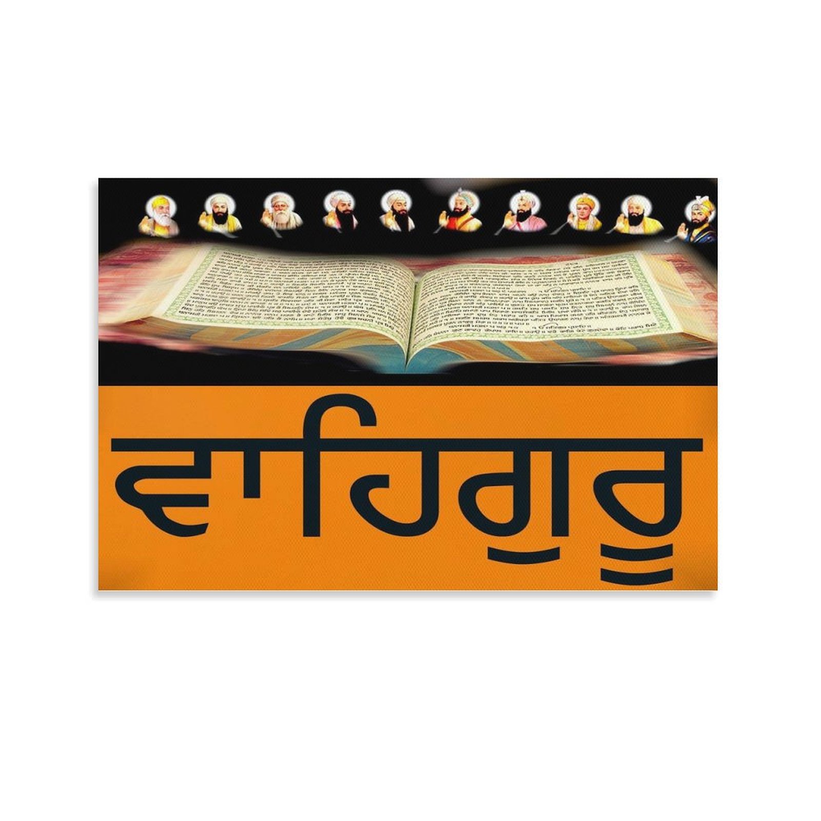 Guru Granth Sahib Art Print Painting On Canvas Wall Art Poster Scroll ...