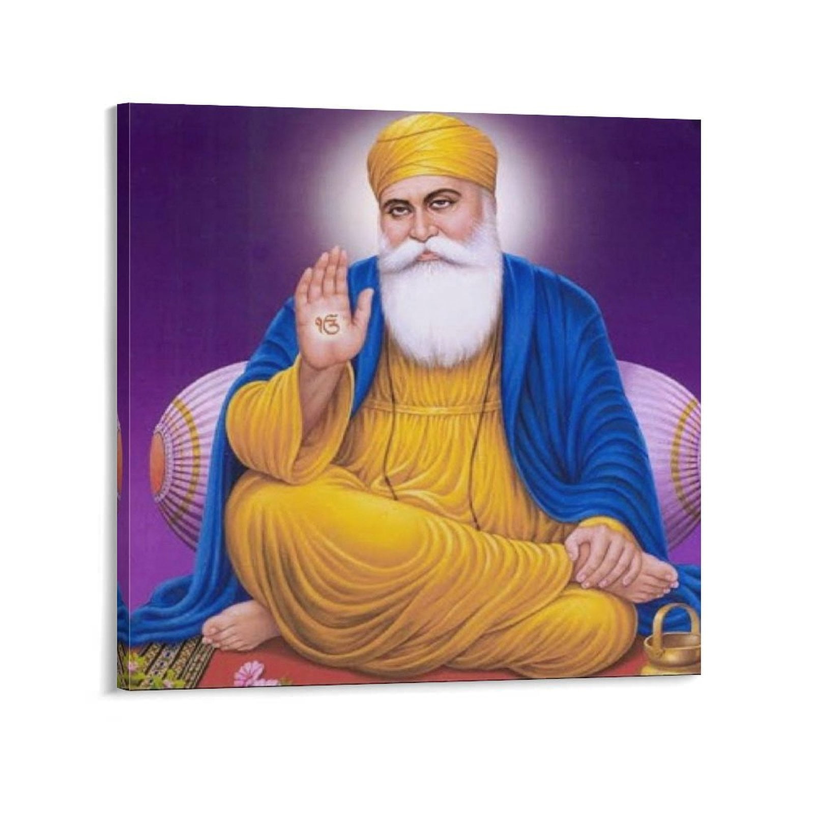 Guru Nanak Dev Art Canvas Poster Wall Art Picture Prints Hanging Photo ...