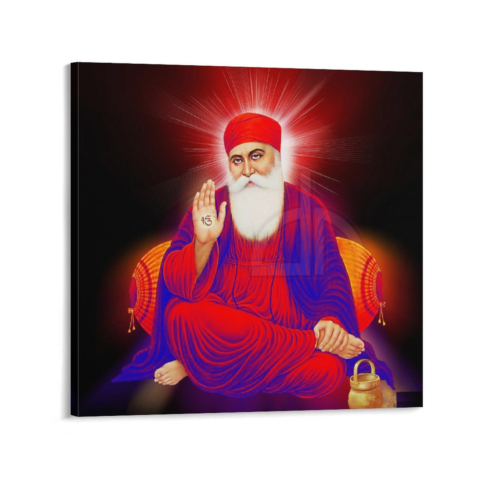 Guru Nanak Dev Ji Art Paintings Canvas Art Poster and Wall Art Picture ...