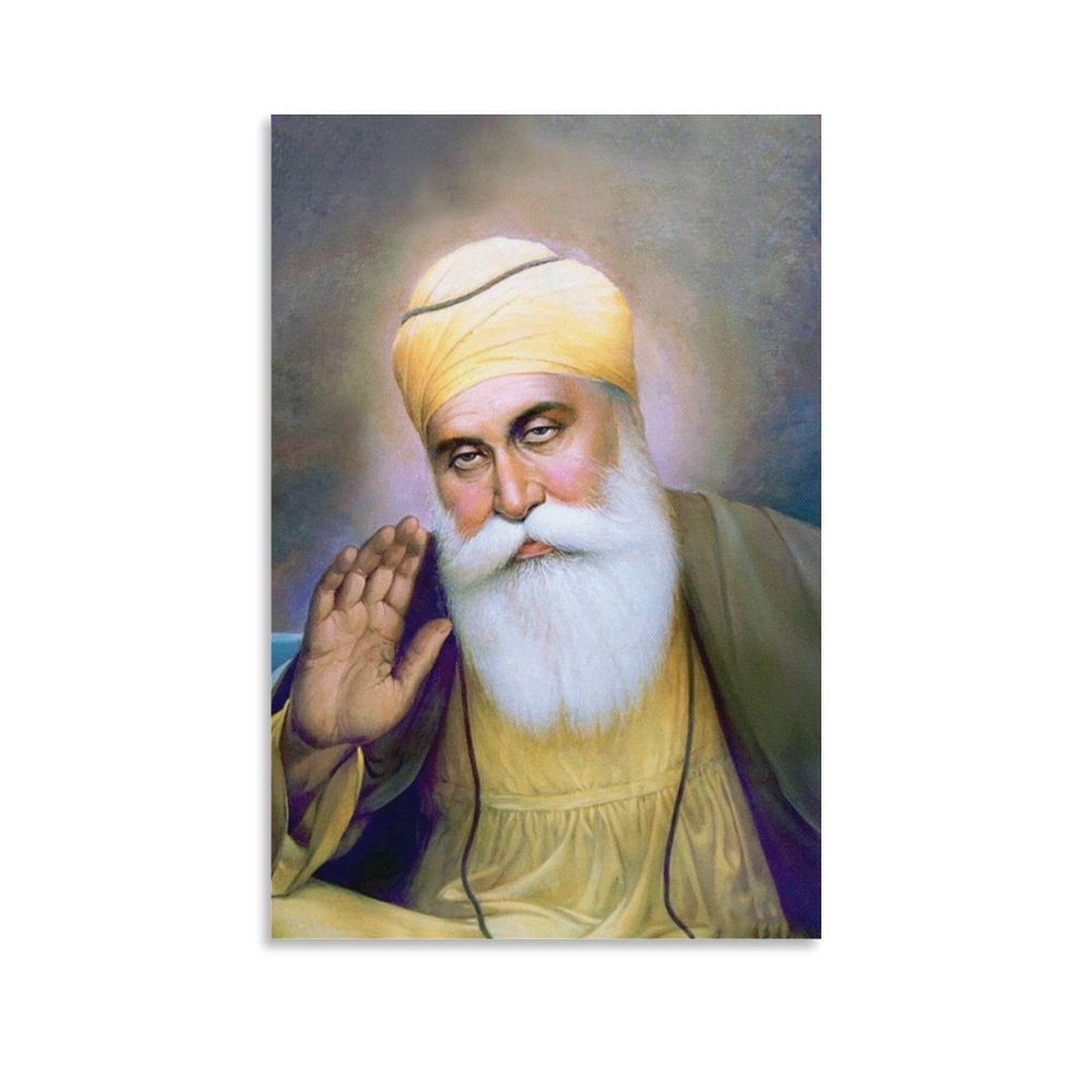 Guru Nanak Dev Ji Artworks Print Poster Cool Artworks Painting Wall Art Canvas Prints Hanging ...
