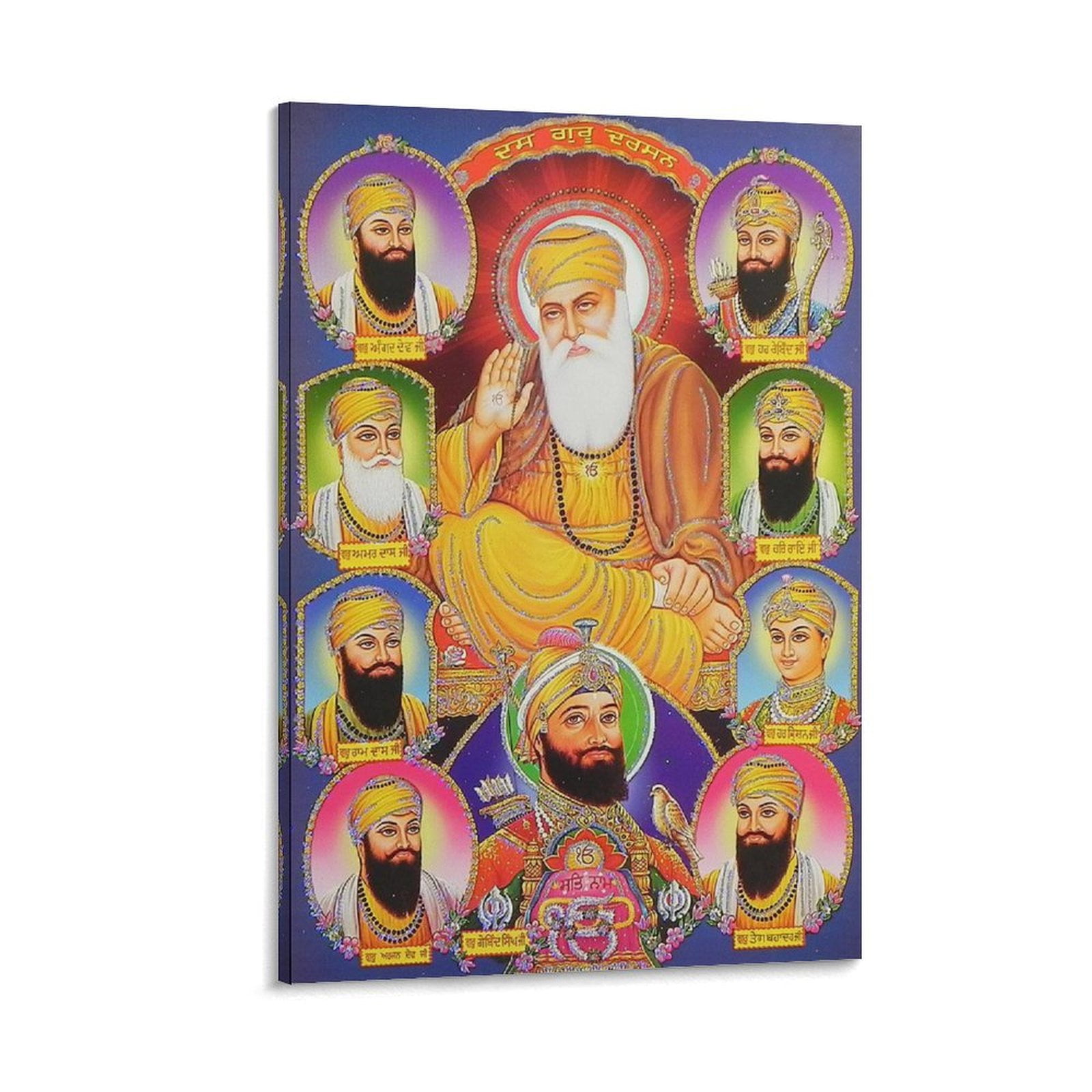 Guru Nanak Dev Ji with Gobind Singh All 10 Sikh Gurus Ten Gurus Posters ...