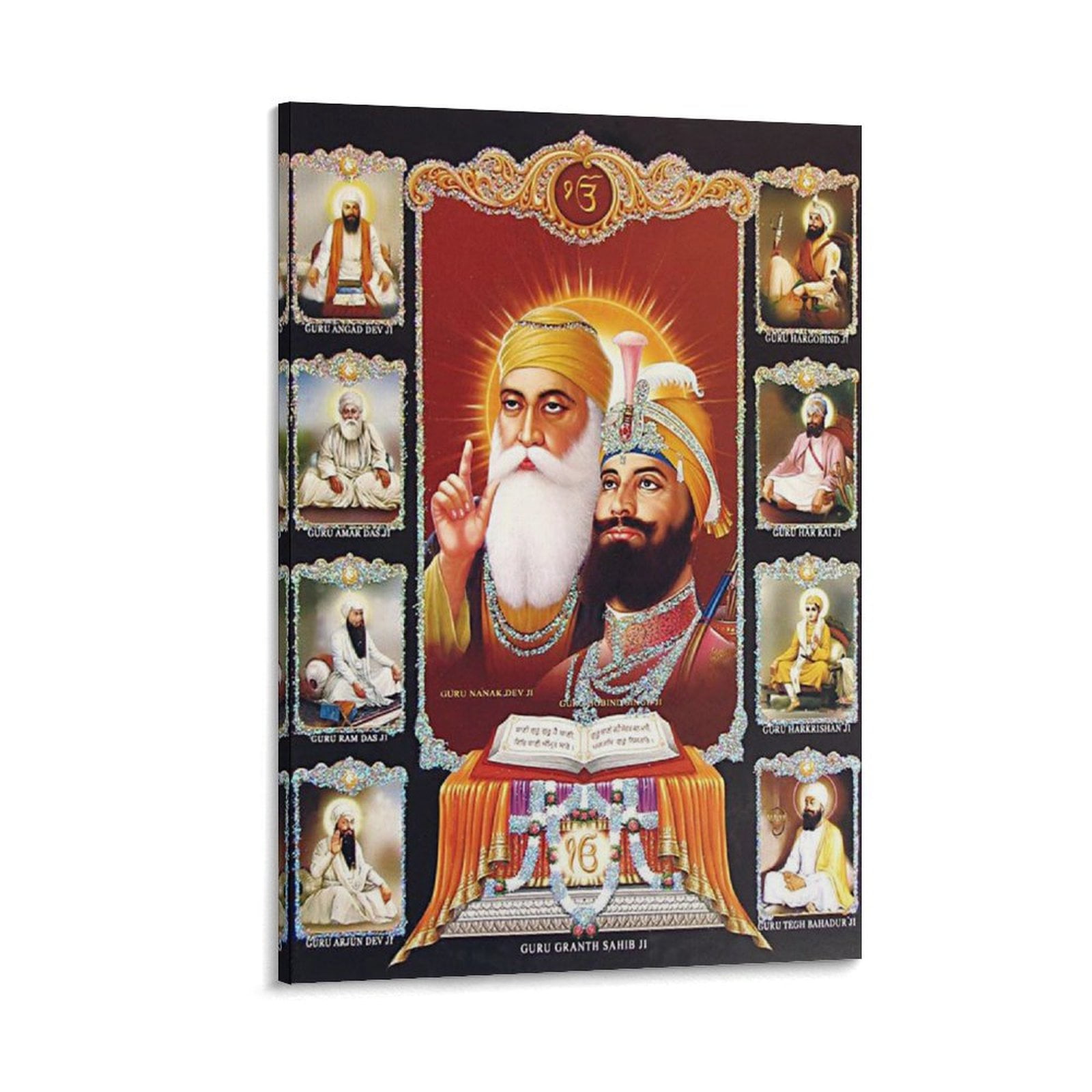 Guru Nanak Dev Ji with Govind Singh And All 10 Sikh Gurus Posters ...