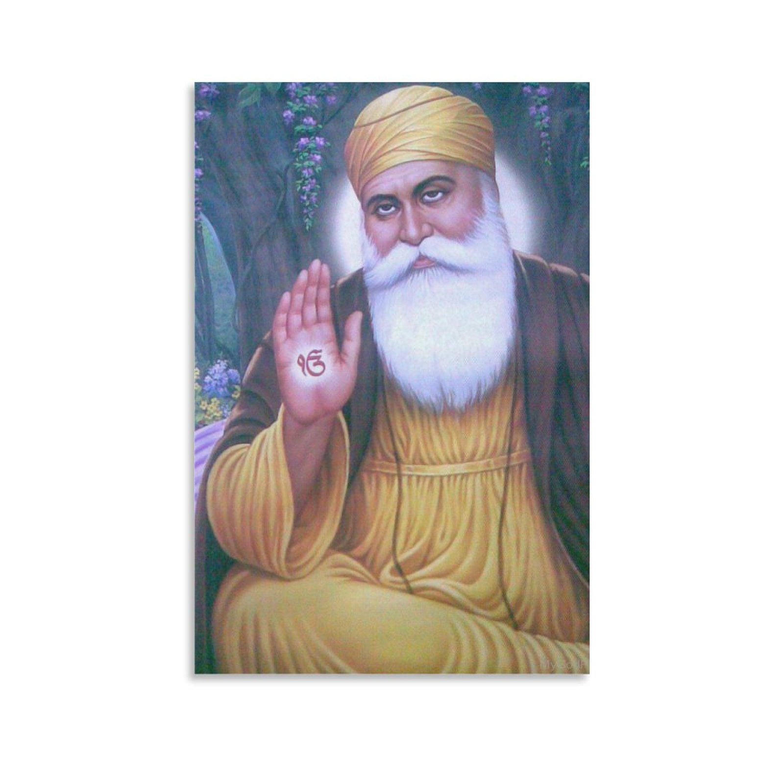 Guru Nanak Dev Ji Posters Wall Art Painting Canvas Gift Living Room ...
