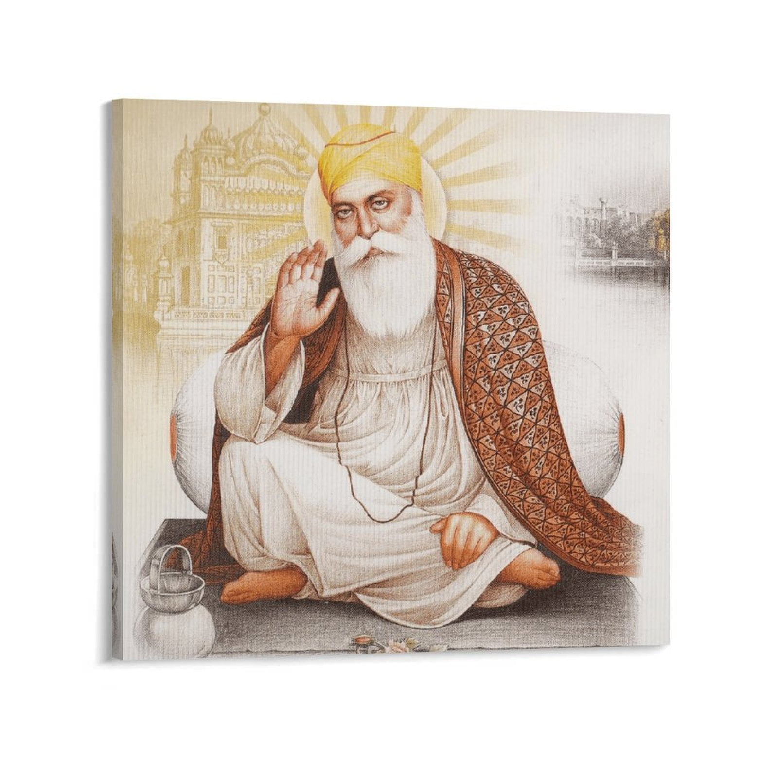 Guru Nanak Dev Ji Prints Painting (2) Canvas Wall Art Poster Decorative ...