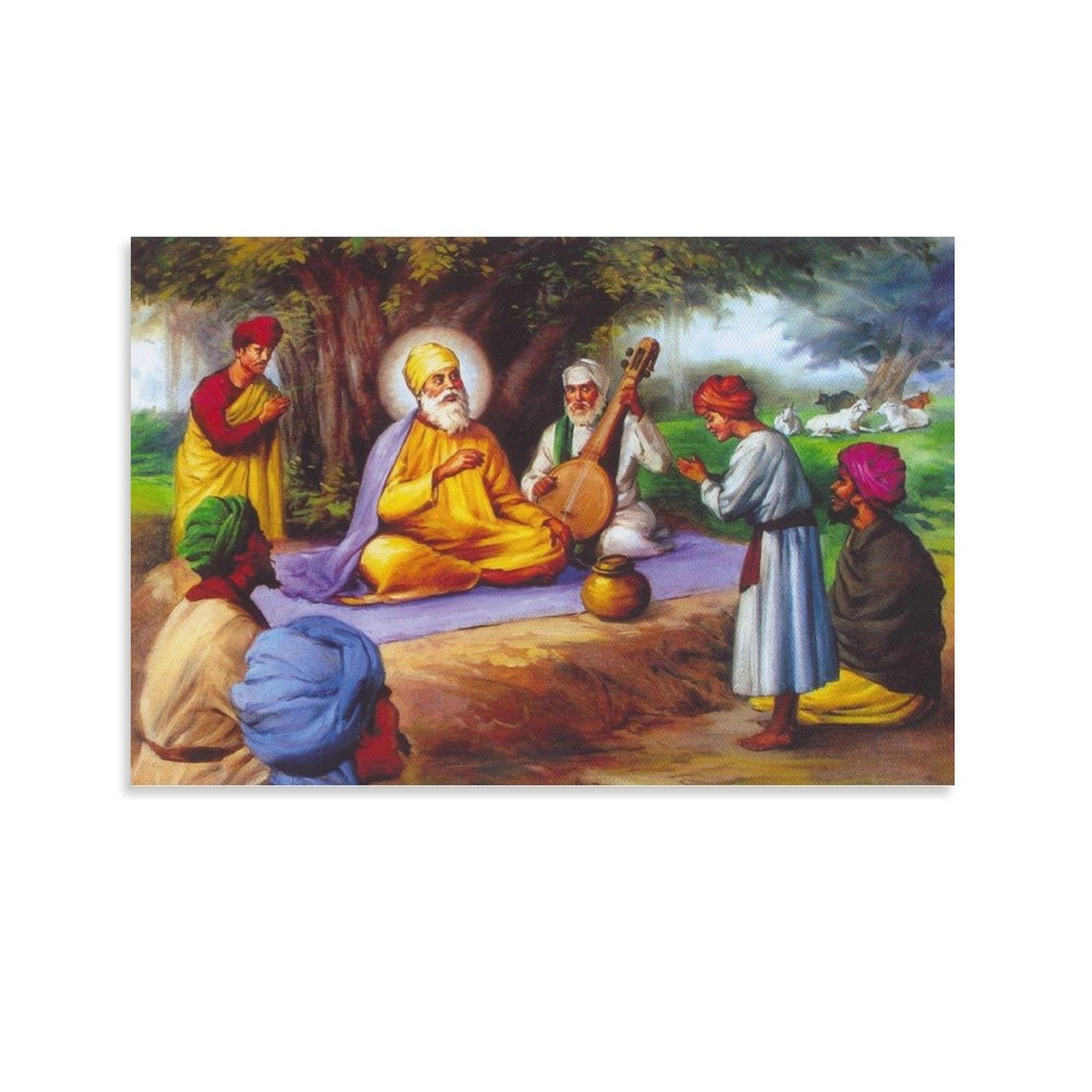 Guru Nanak Dev Ji Prints Painting (22) Picture Print Canvas Poster Wall ...