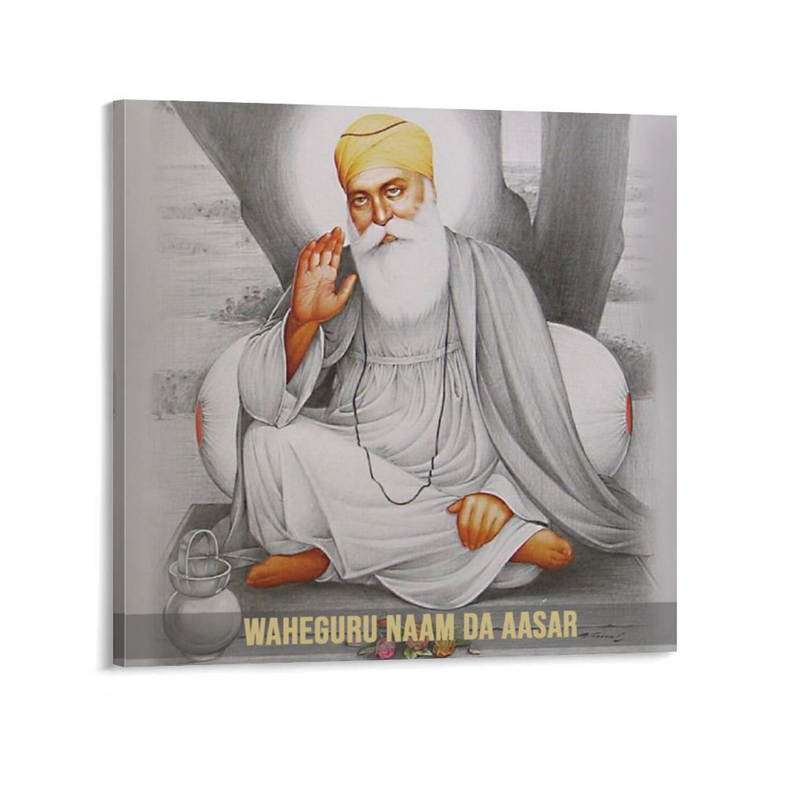 Guru Nanak Dev Ji Prints Painting (40) Canvas Art Poster and Wall Art ...