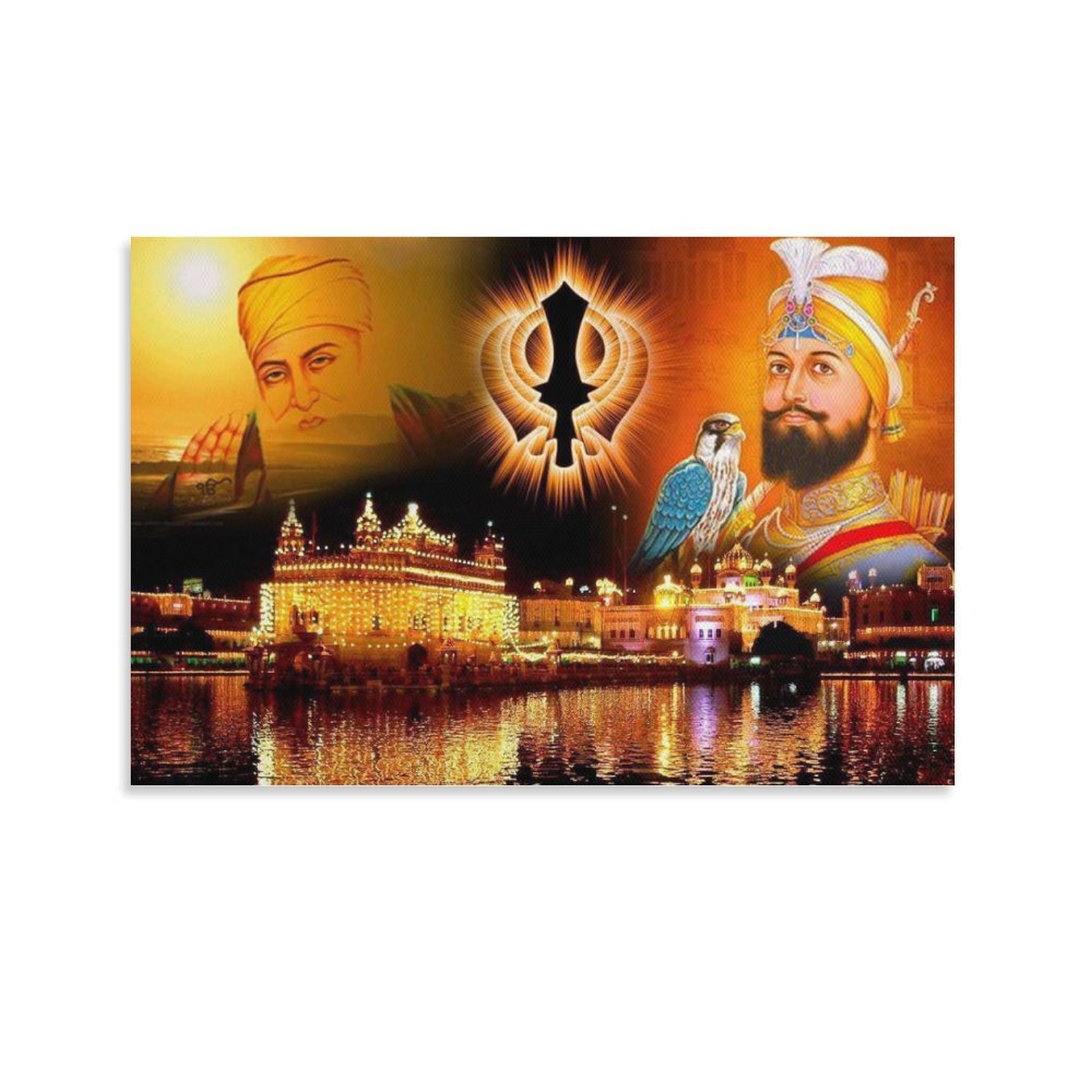 Guru Nanak Dev Ji with Govind Singh Poster Artworks Canvas Poster Room ...