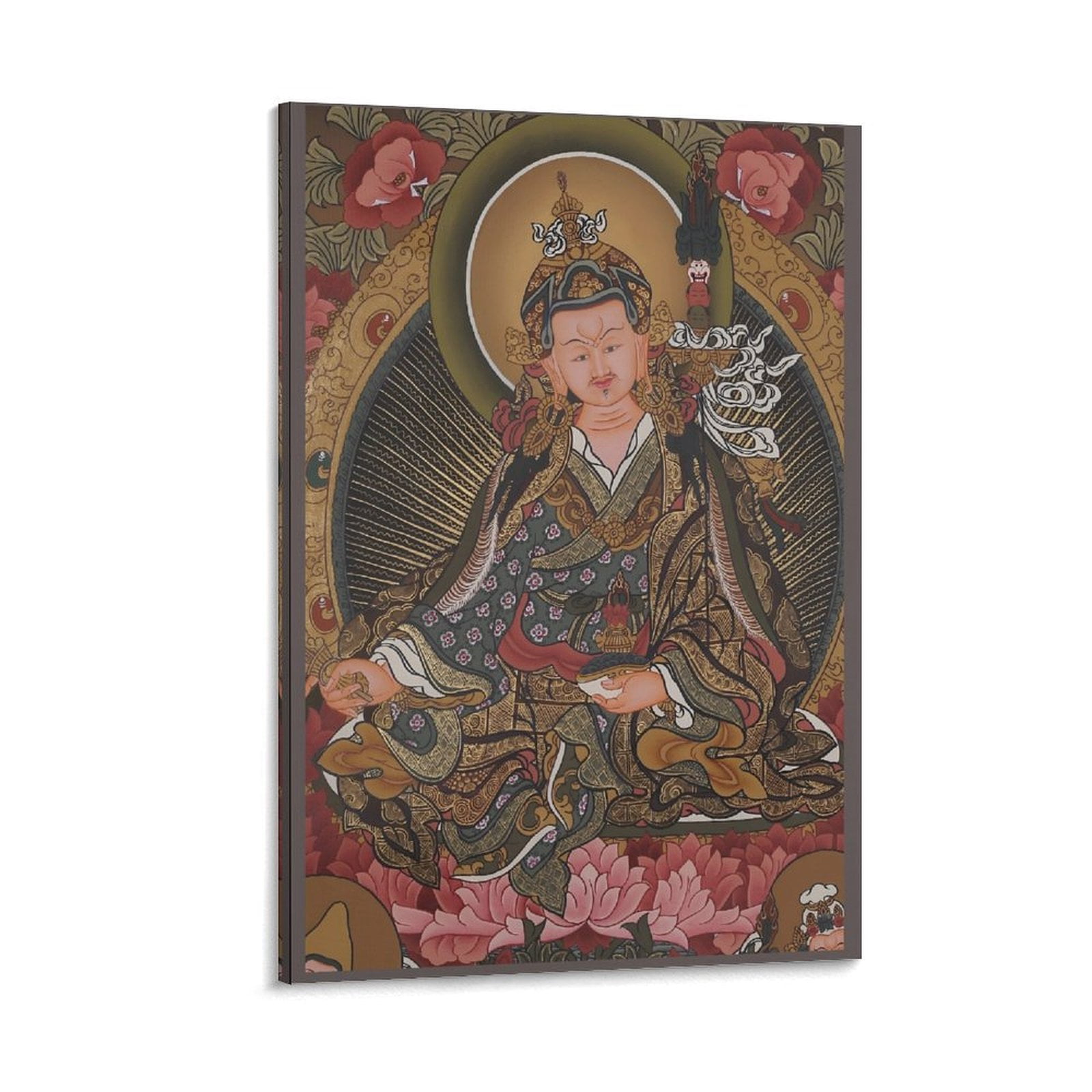 Guru Padmasambhava Brocadeless Thangka Poster Artworks Canvas Poster ...