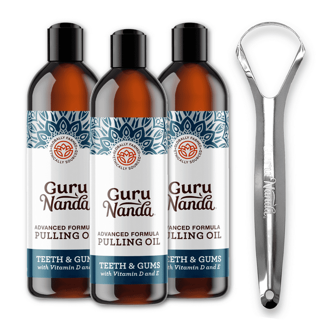 GuruNanda Advanced Formula Pulling Oil for Healthy Teeth & Gums with ...