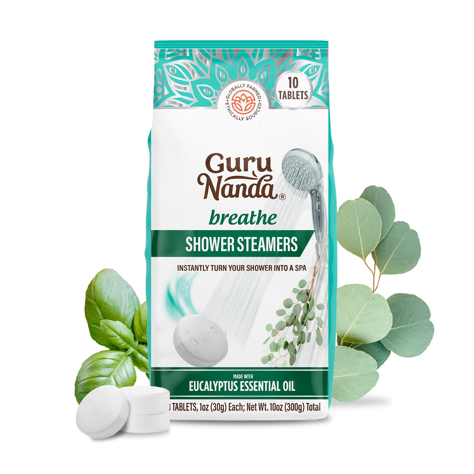 GuruNanda Breathe Shower Steamers- Vaporizing Eucalyptus Essential Oils ...