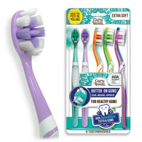 GuruNanda Butter on Gums Mini Travel Toothbrushes - Soft Bristles with ...
