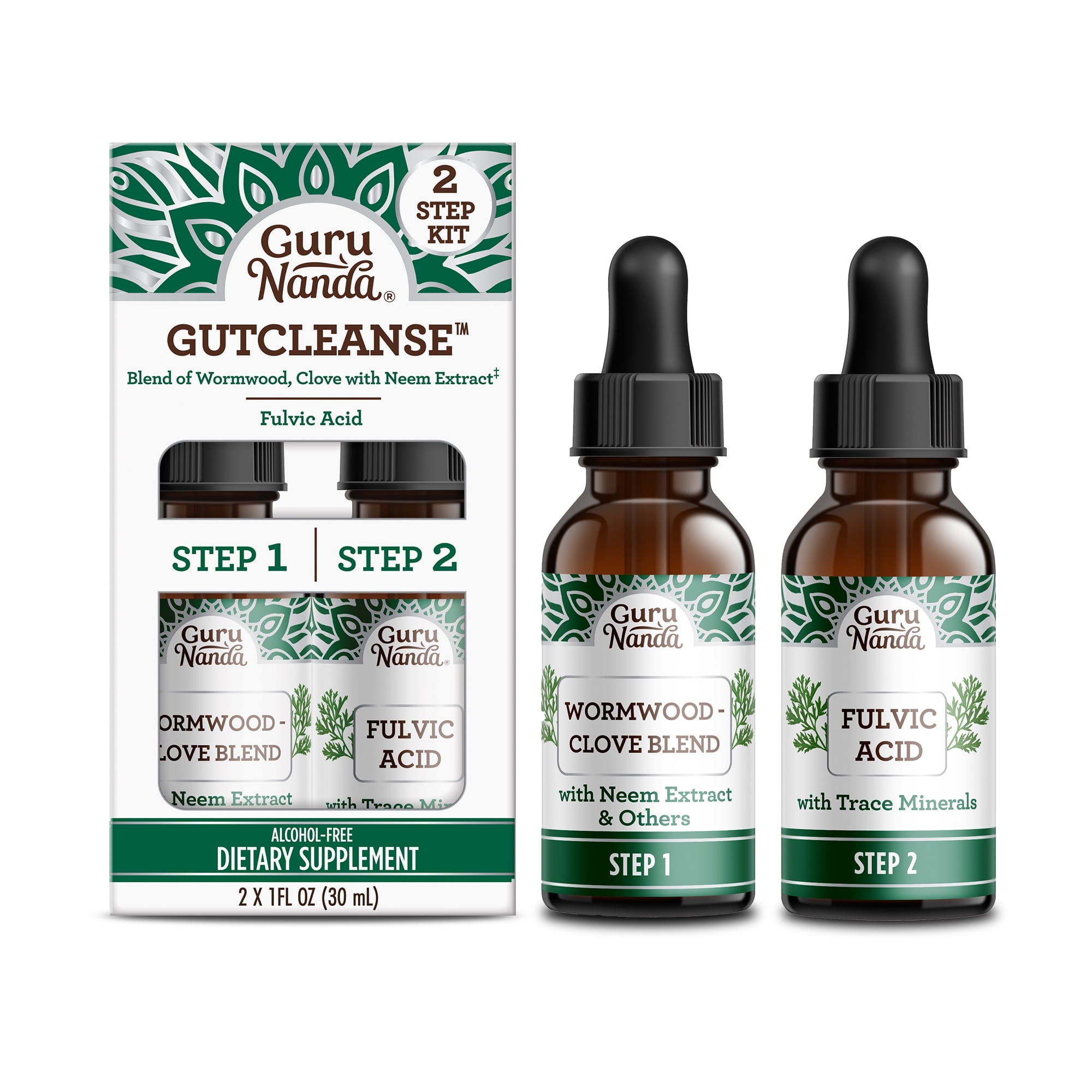 GuruNanda Gutcleanse 2-Step Kit - Dietary Supplement to Help with ...