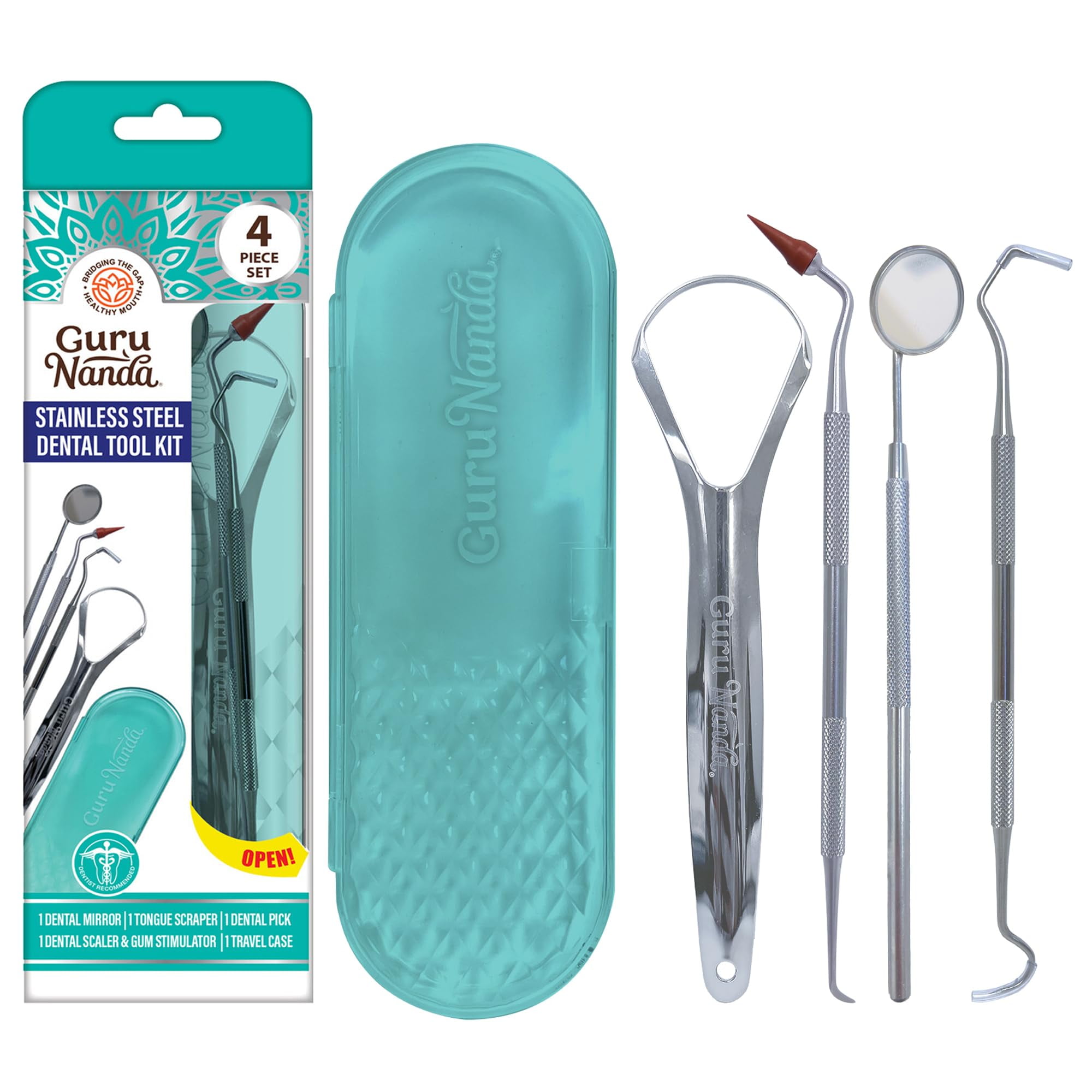 GuruNanda Professional Stainless Steel MSF2 Dental Kit with Tongue ...