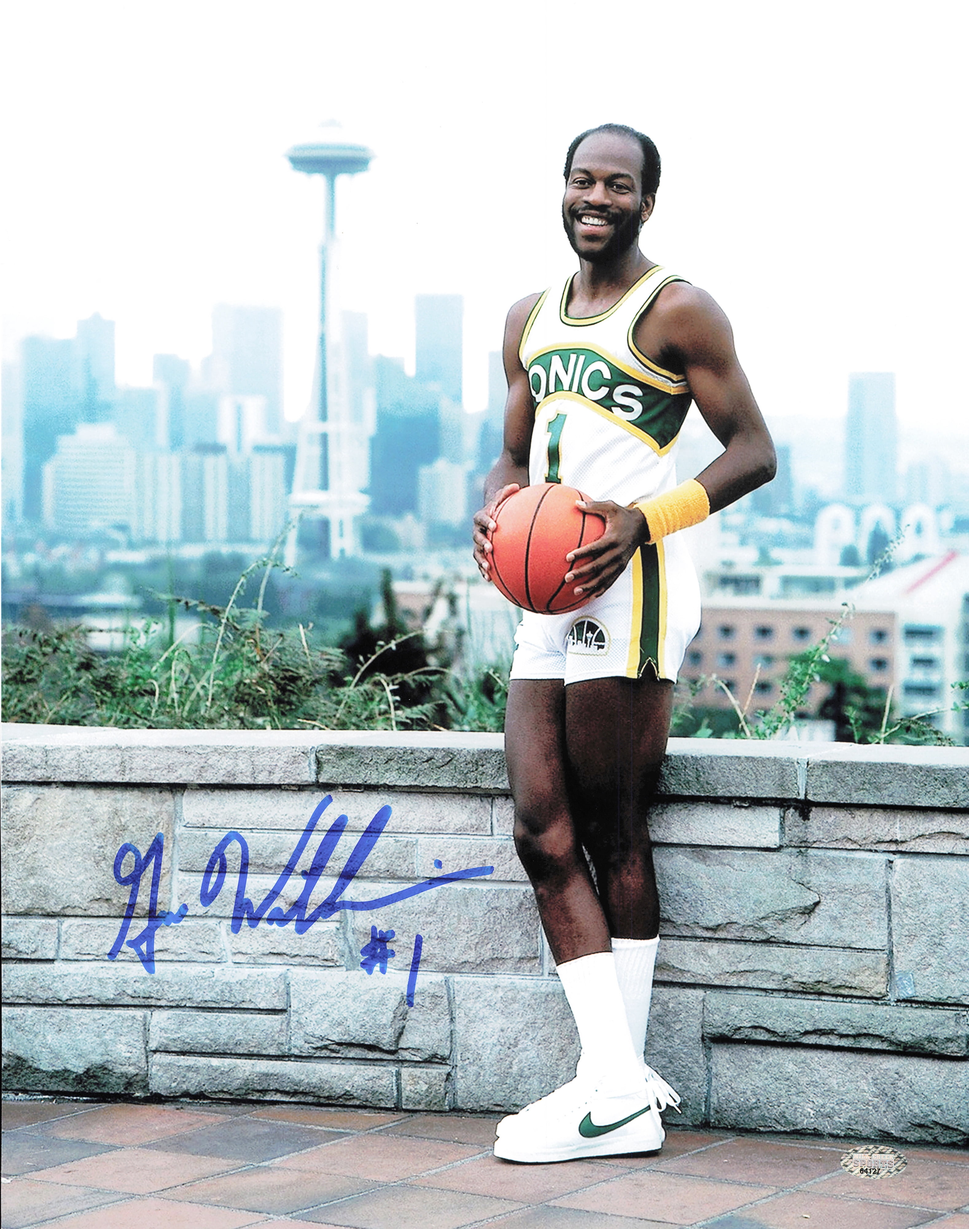 Gus Williams Autographed 11x14 Photo Seattle Supersonics MCS Holo ...