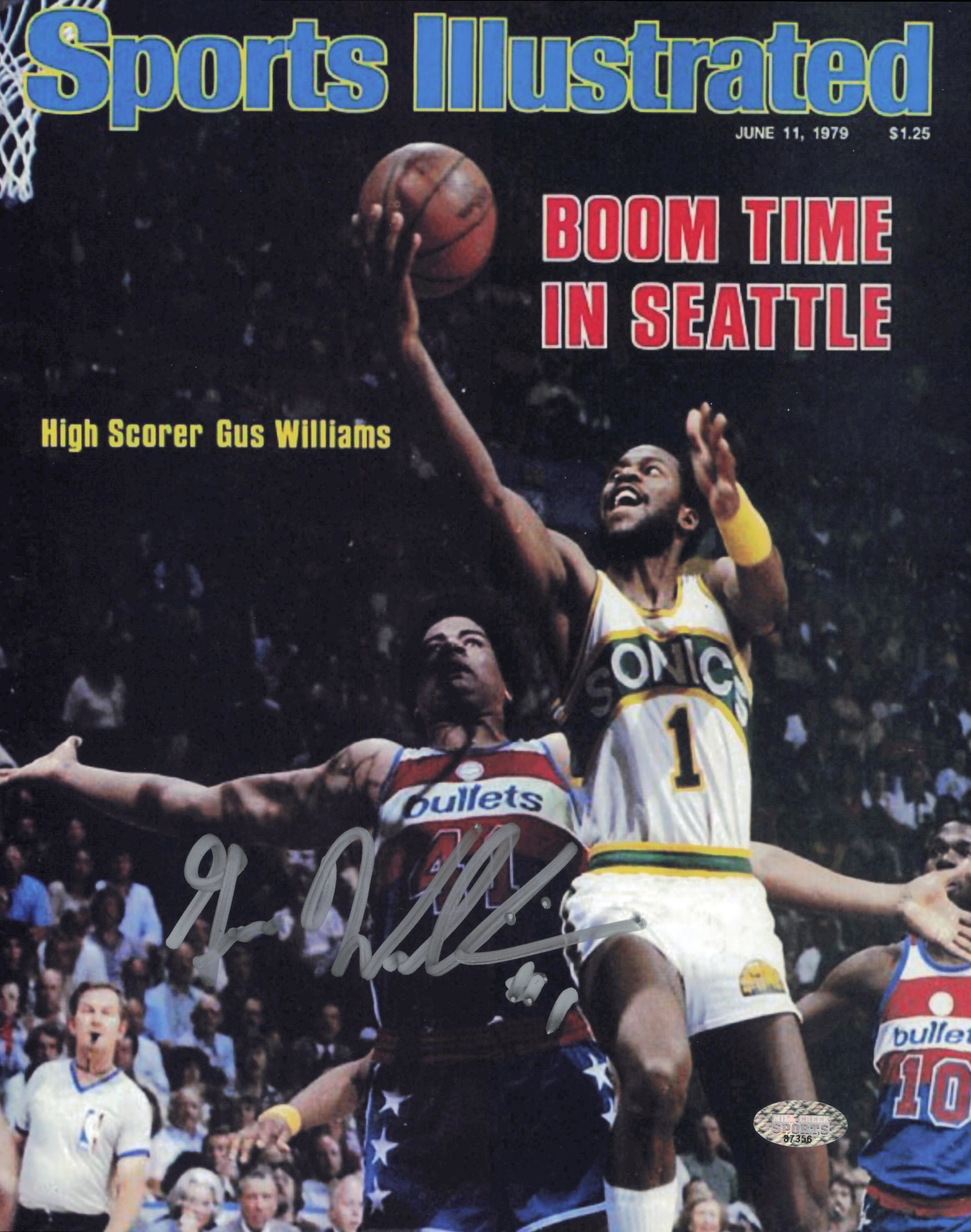 Gus Williams Autographed 8x10 Photo Seattle Supersonics MCS Holo #87356 ...