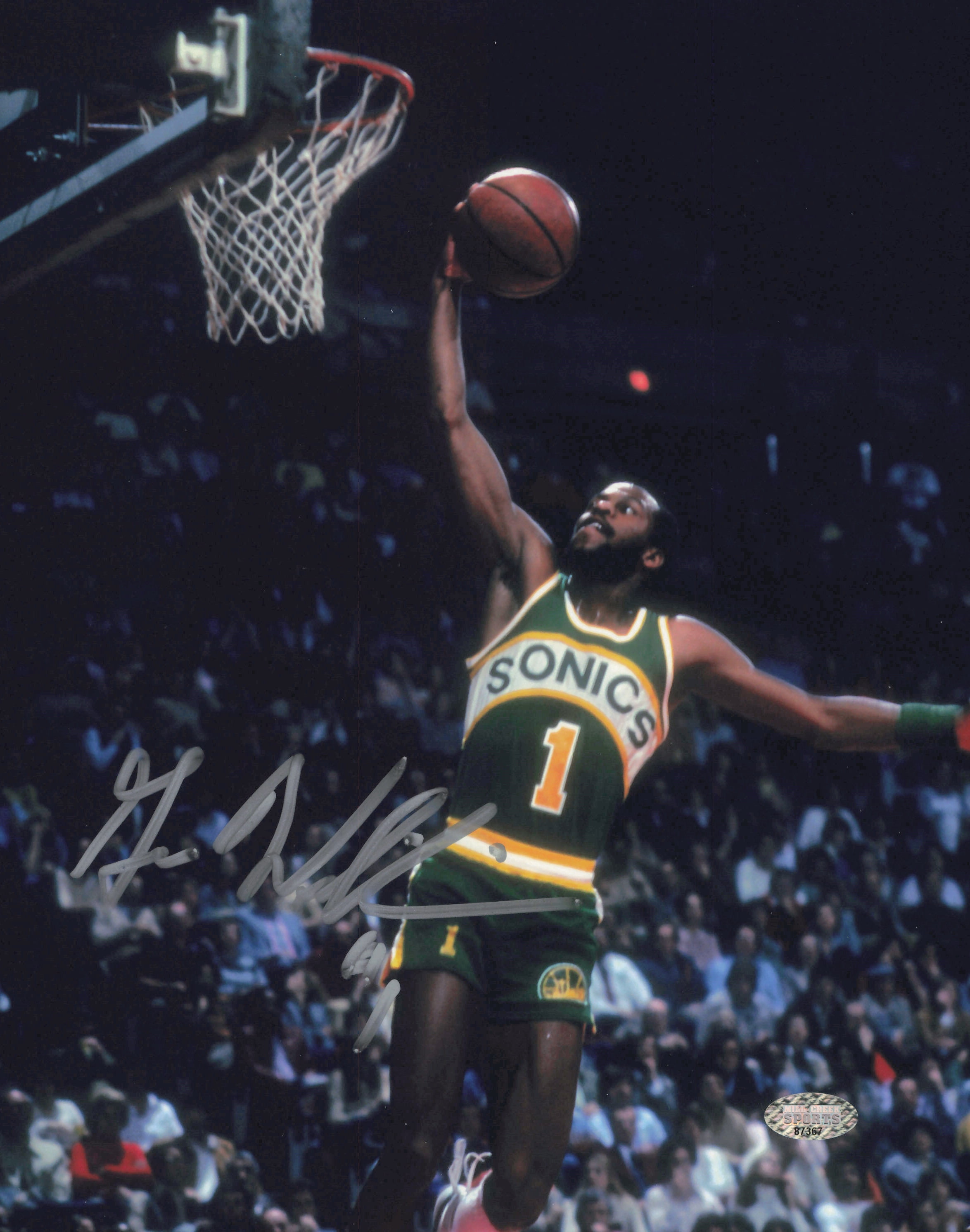 Gus Williams Autographed 8x10 Photo Seattle Supersonics MCS Holo #87367 ...