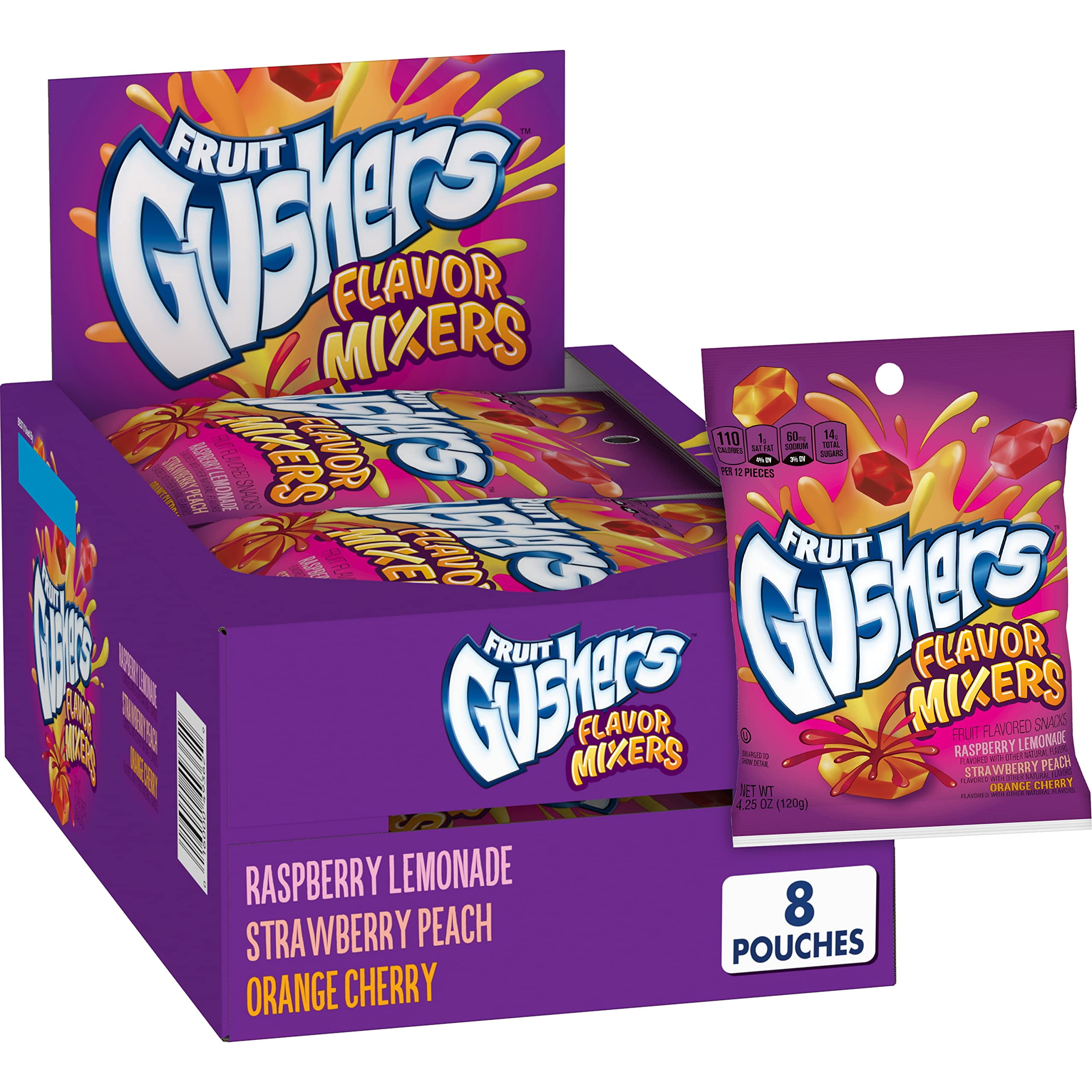 Gushers Flavor Mixers Fruit IRF13 Flavored Snacks 8 Count - Walmart.com