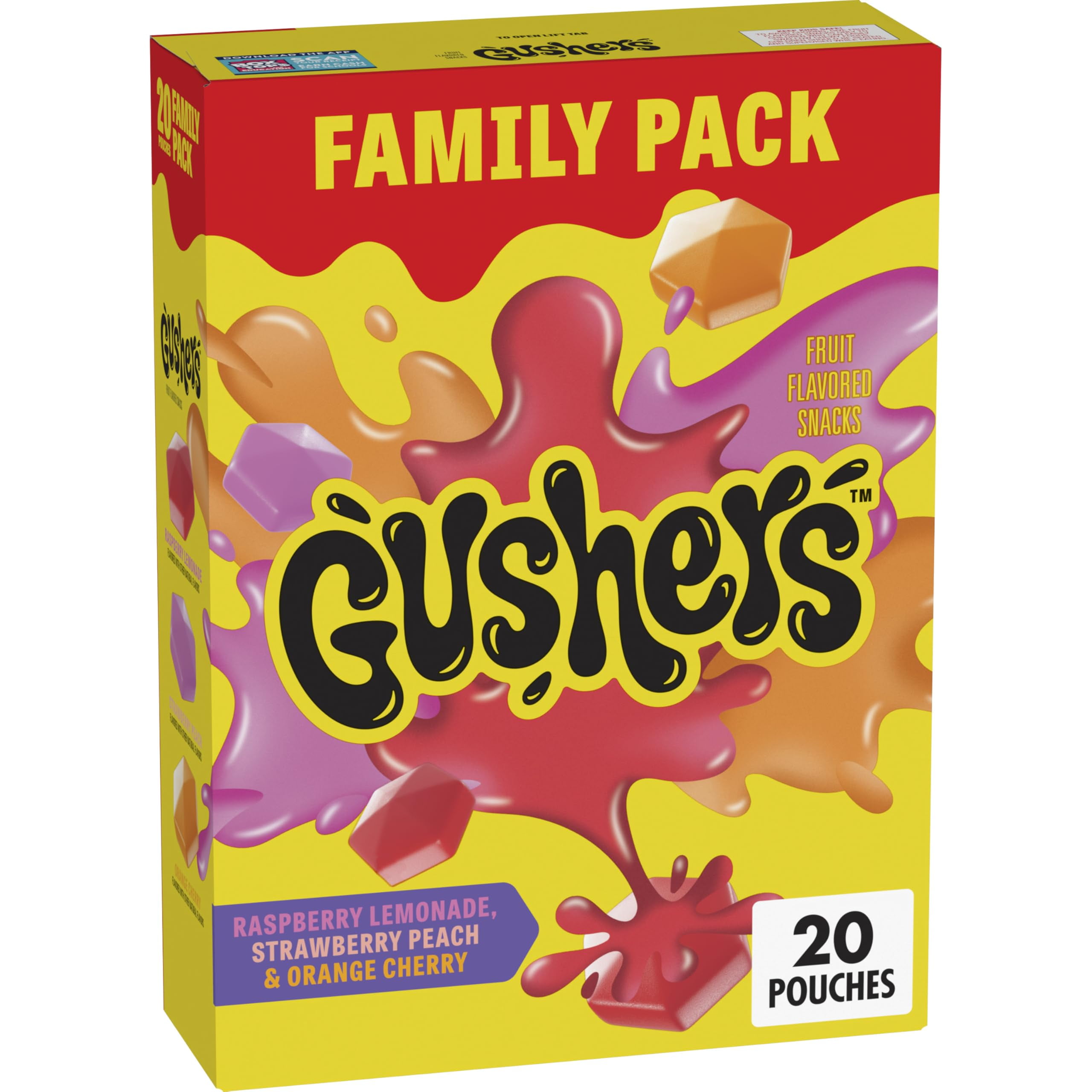 Gushers Fruit Flavored Snacks, BCF26 Raspberry Lemonade, Strawberry ...
