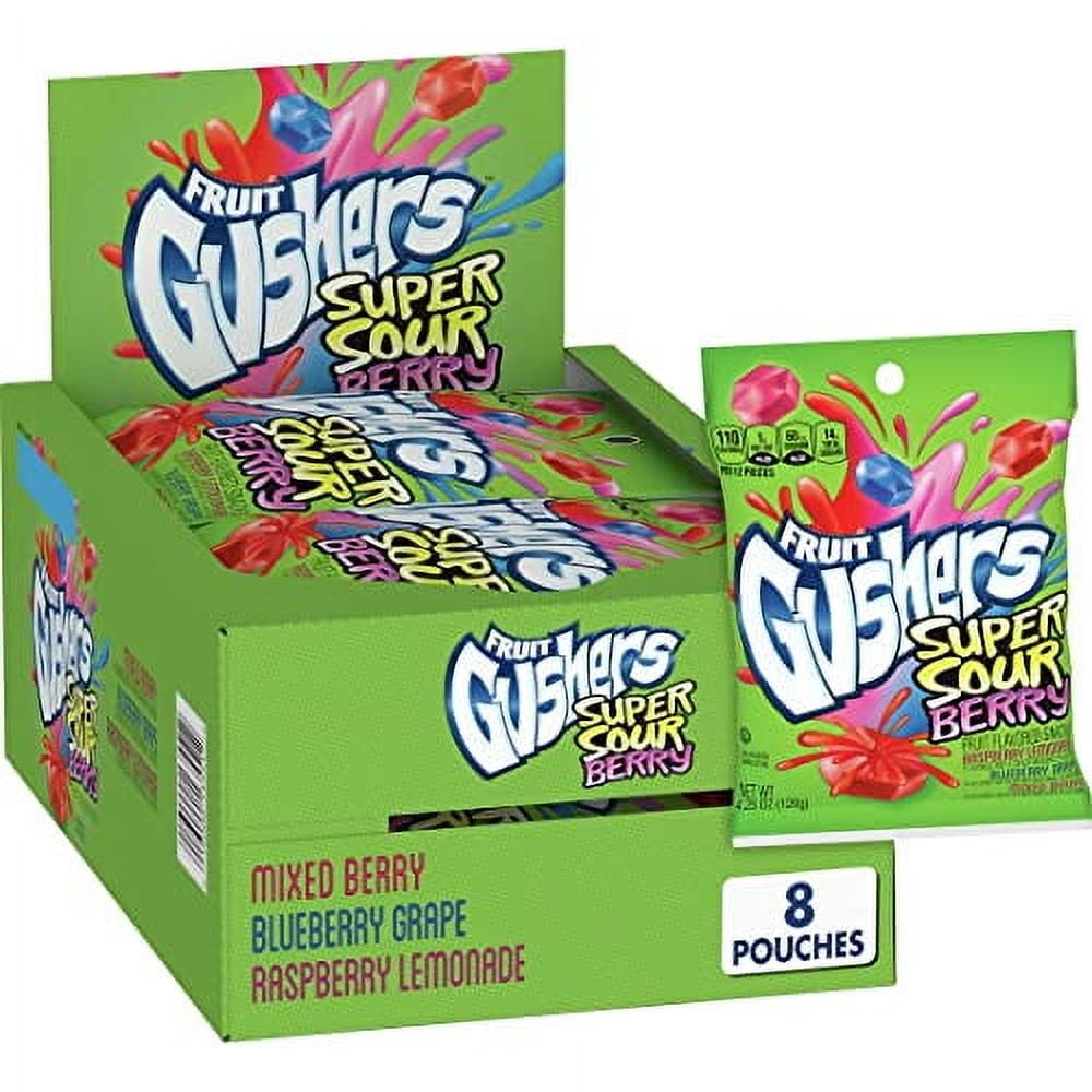 Gushers Super Sour Berry Fruit Flavored Snacks 8 Count - Walmart.com