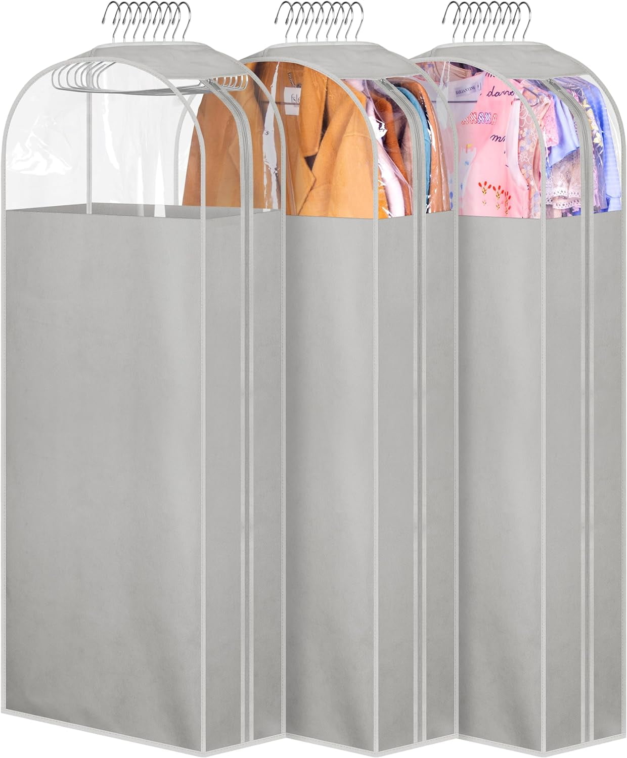 Gusseted All Clear Garment Bags , 40" Suit Bags for Closet Storage ...