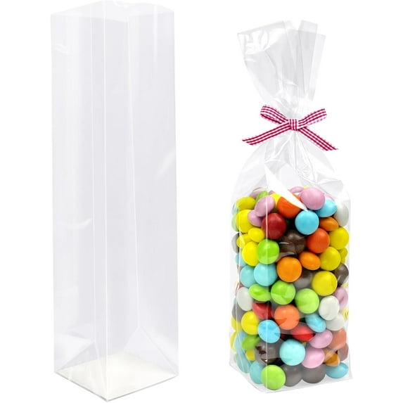 Gusseted Cellophane Bags,Flat Bottom Cellophane Bags with Paper Insert ...