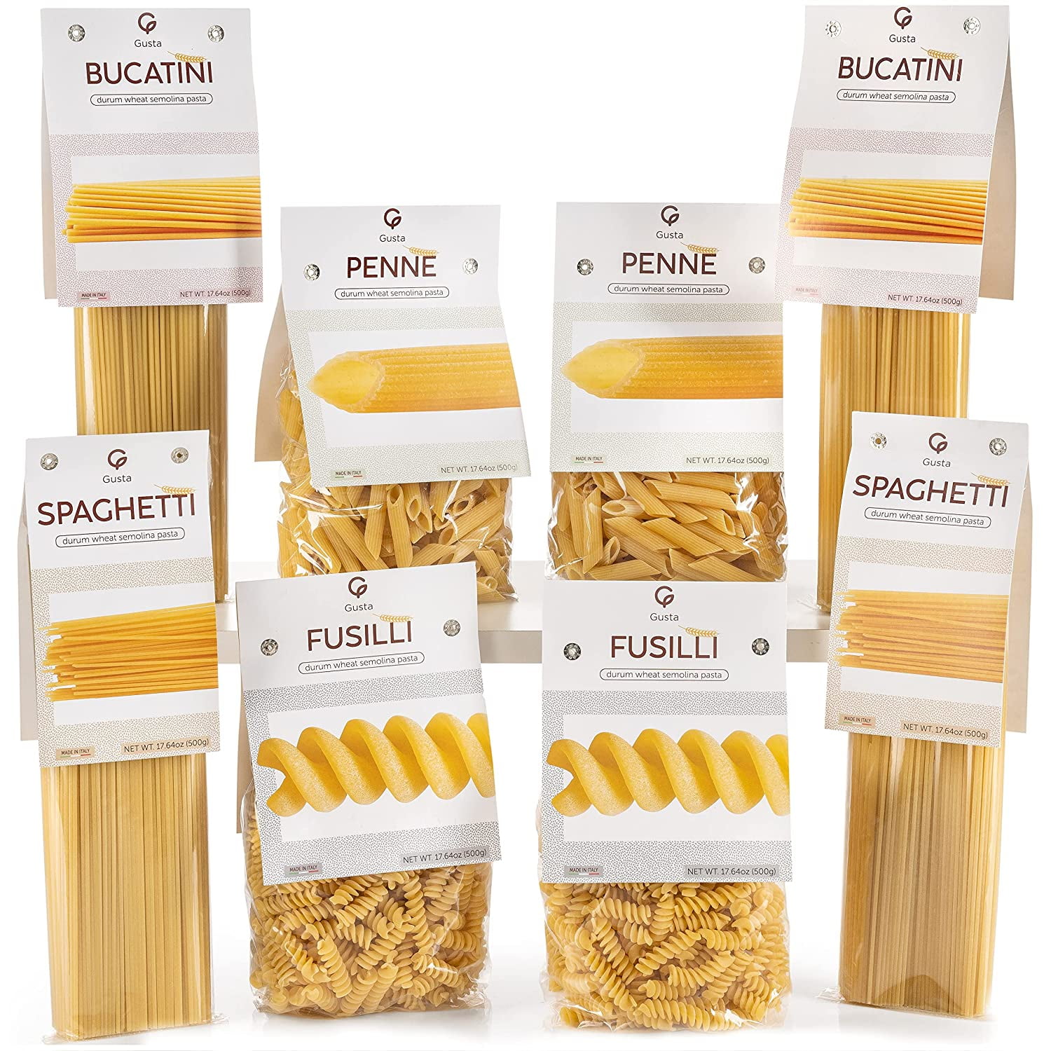 Gusta Bucatini Pasta Noodles Variety Pack - Premium Italian Pasta from ...