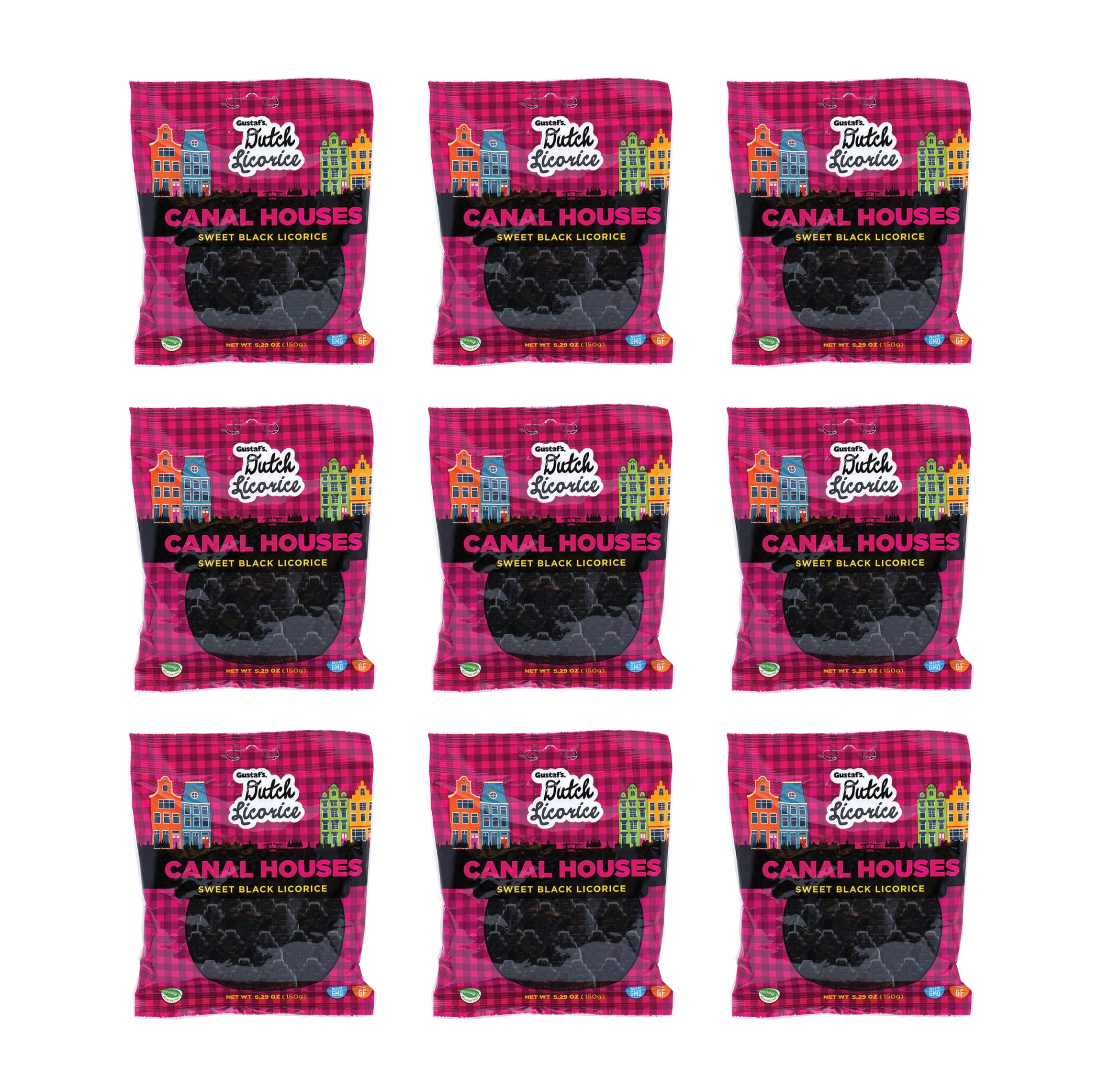 Gustaf's Licorice Canal Houses Pack of 9 (5.29 oz Bag) Dutch-Inspired Chewy Delights - Walmart.com