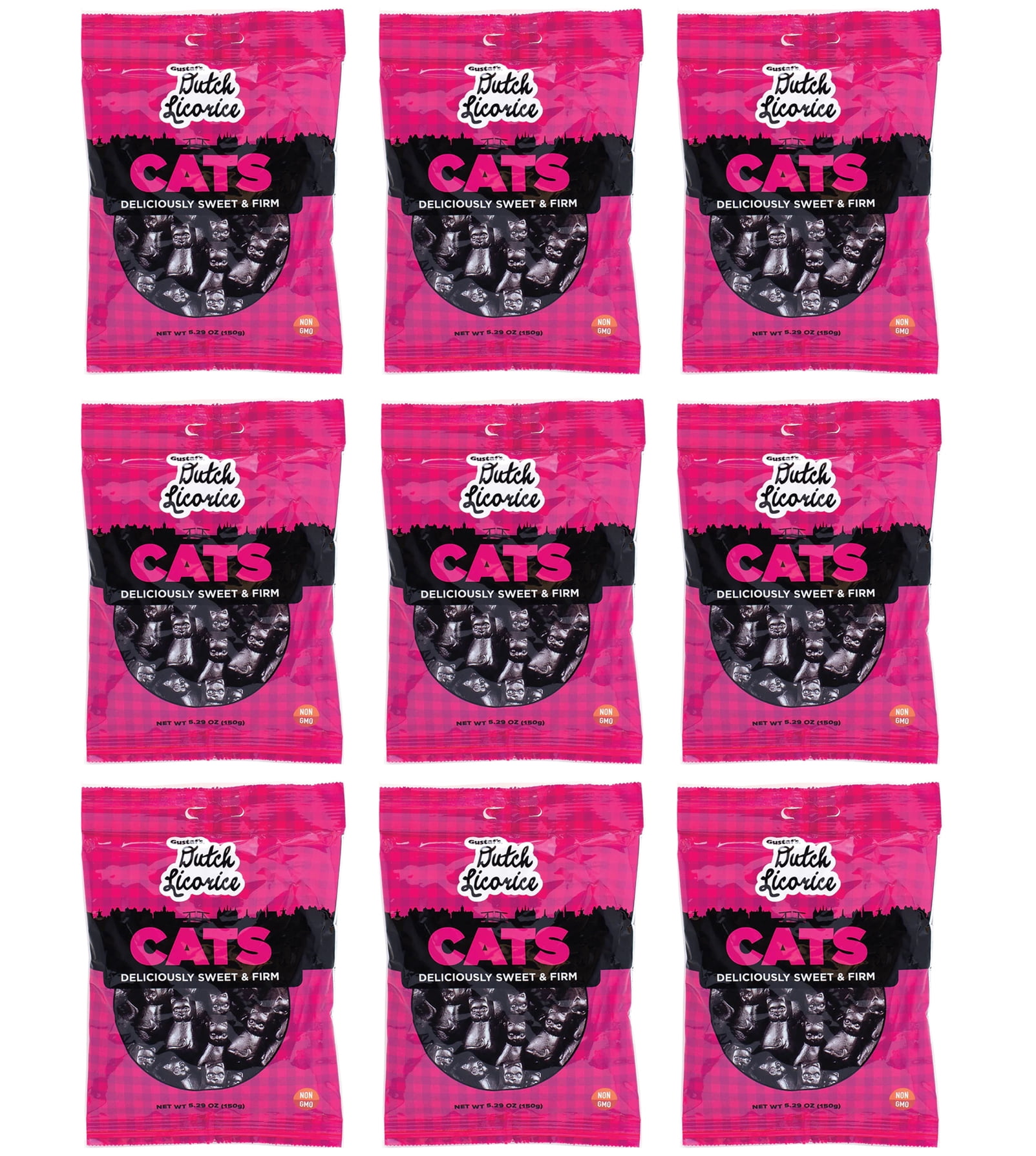 Gustaf's Licorice Cats Pack of 9 (5.29 oz Bag) Unique Cat-Shaped ...