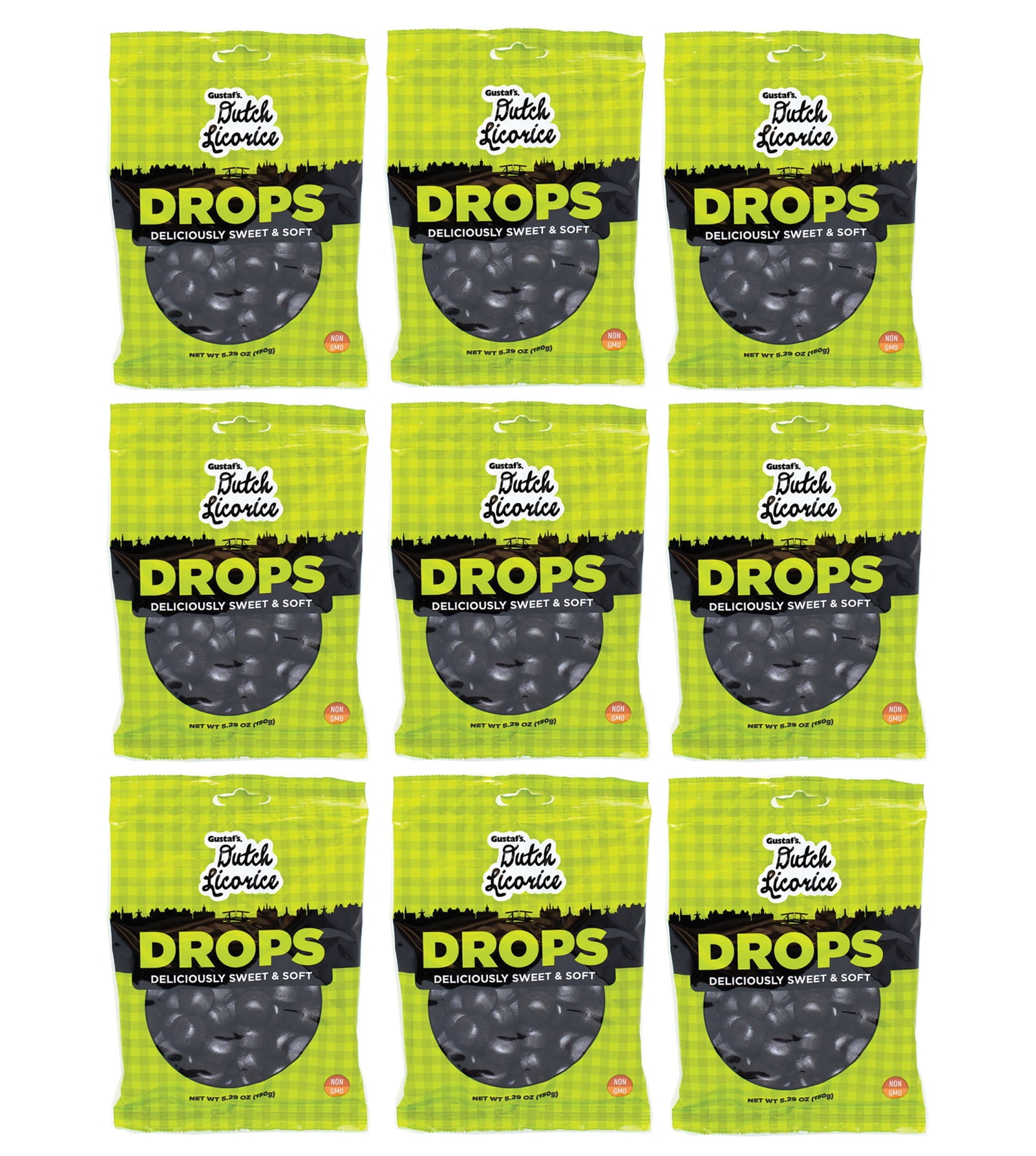 Gustaf's Soft Licorice Drops Pack of 9 (5.29 oz Bag) Chewy & Flavorful ...
