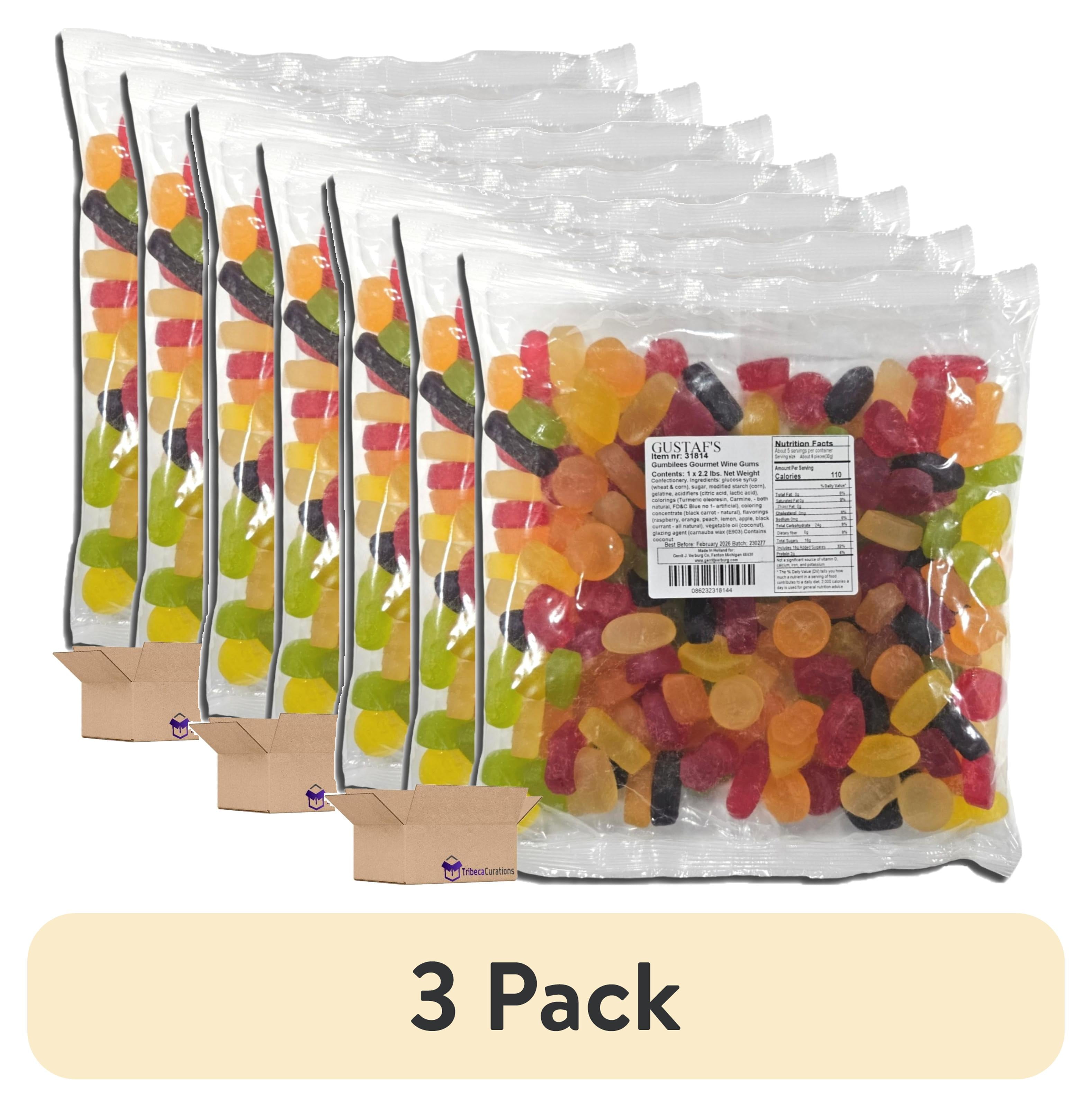 (3 pack) Gustaf's Wine Gums Gummy Candy Value Pack | 2.2 Pound Bulk Bag ...