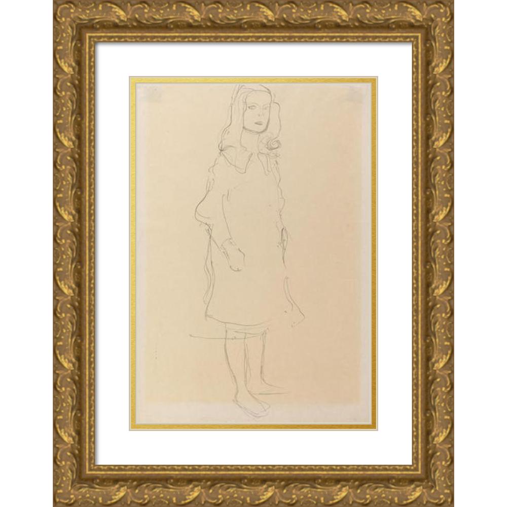 Gustav Klimt 13x18 Gold Ornate Wood Frame and Double Matted Museum Art ...