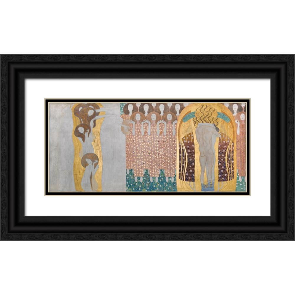 Gustav Klimt 14x8 Black Ornate Wood Framed Double Matted Museum Art ...
