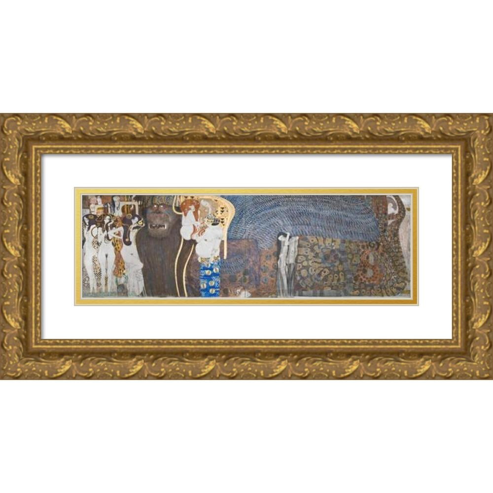 Gustav Klimt 14x8 Gold Ornate Wood Frame and Double Matted Museum Art ...