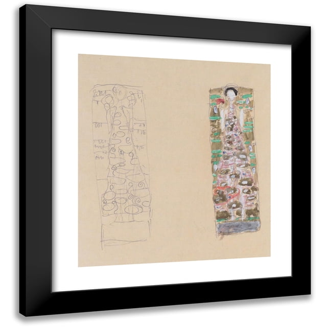 Gustav Klimt 15x16 Black Modern Framed Museum Art Print Titled - Two ...