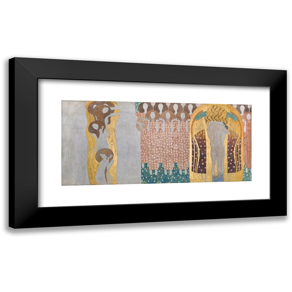 Gustav Klimt 24x13 Black Modern Framed Museum Art Print Titled ...