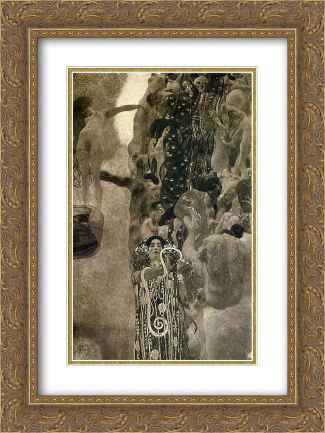 Gustav Klimt 2x Matted 20x24 Gold Ornate Framed Art Print 'University ...