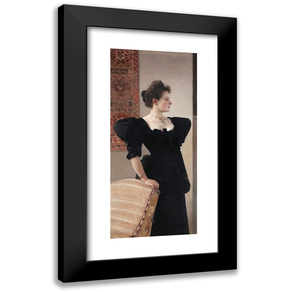 Gustav Klimt 8x14 Black Modern Framed Museum Art Print Titled ...