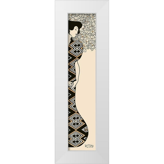 Gustav, Klimt 8x24 White Modern Wood Framed Museum Art Print Titled ...