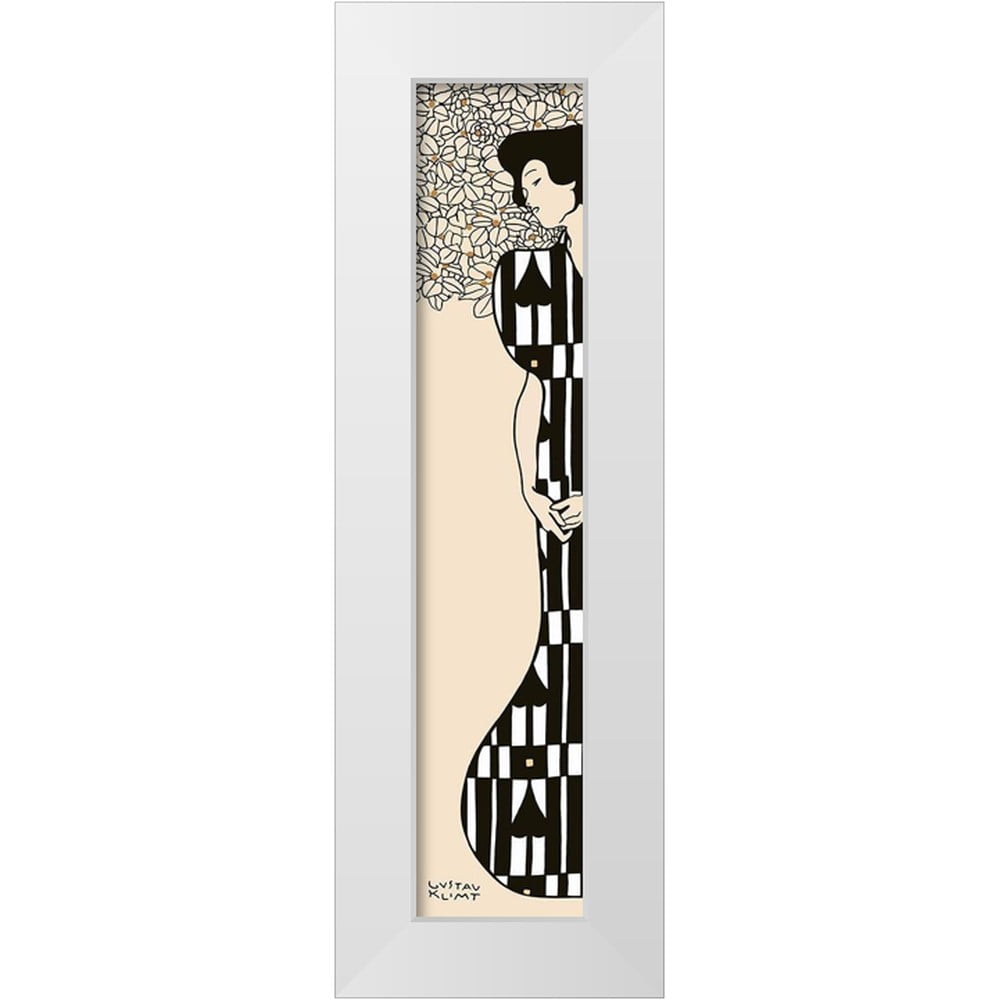 Gustav, Klimt 8x24 White Modern Wood Framed Museum Art Print Titled ...
