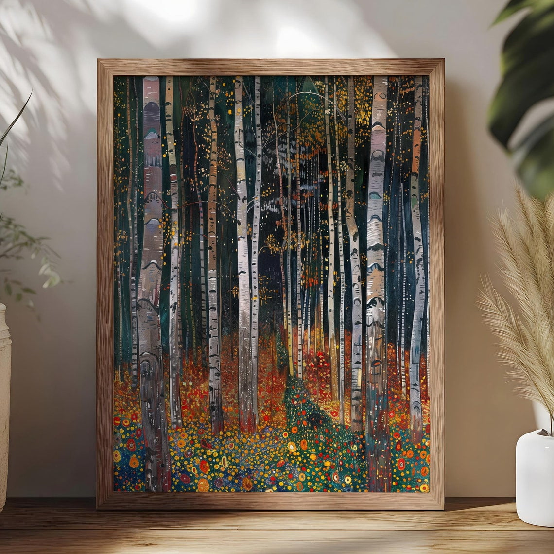 Gustav Klimt Birch Forest Print, Gustav Klimt Inspired Art Decor ...