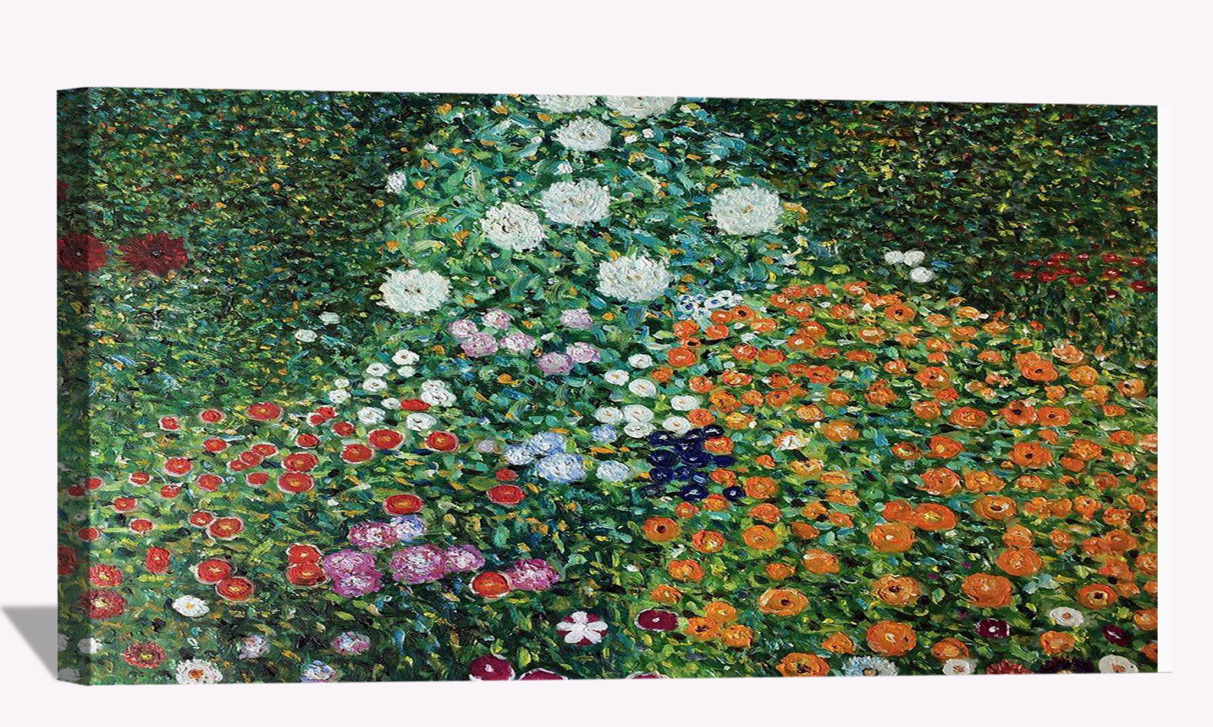 Gustav Klimt Canvas Art Klimt Flower Garden Framed Painting Wall Art ...