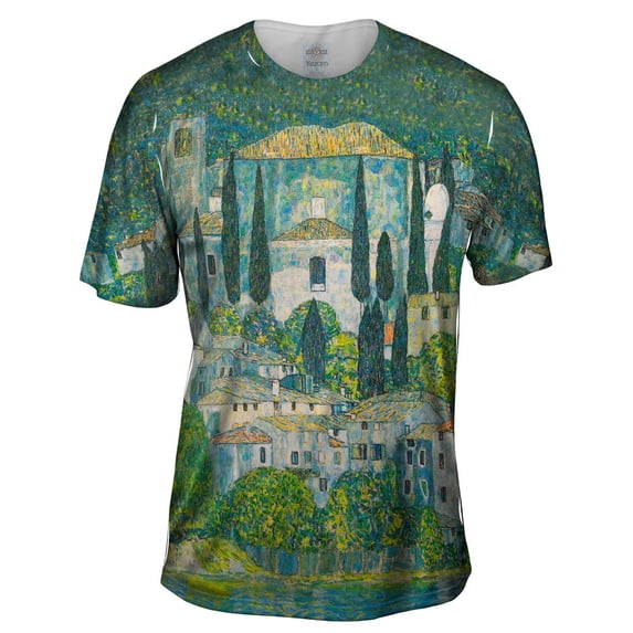 Gustav Klimt -Church in Cassone 1913 Mens T-Shirt All Over Print ...