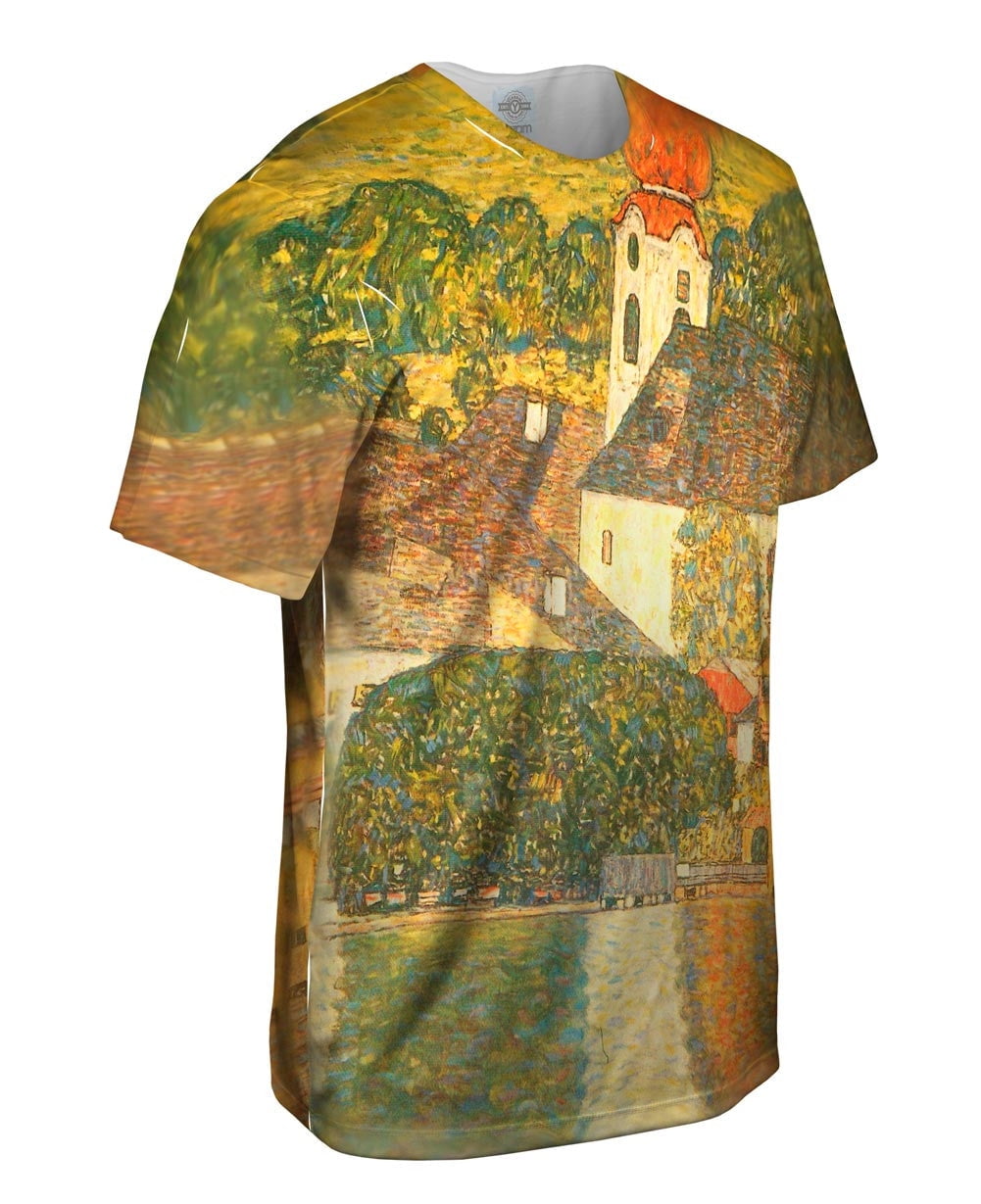 Gustav Klimt -Church in Unterach 1916 Mens T-Shirt All Over Print ...