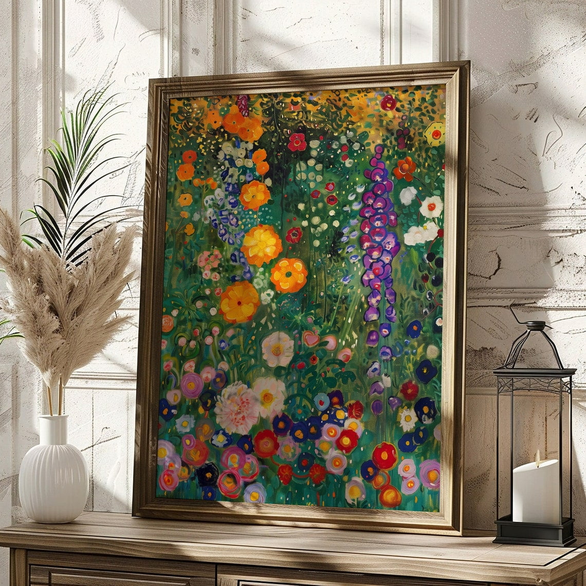 Gustav Klimt Farm Garden Print, Gustav Klimt Poster, Klimt Flowers, Floral Wall Decor Print ...