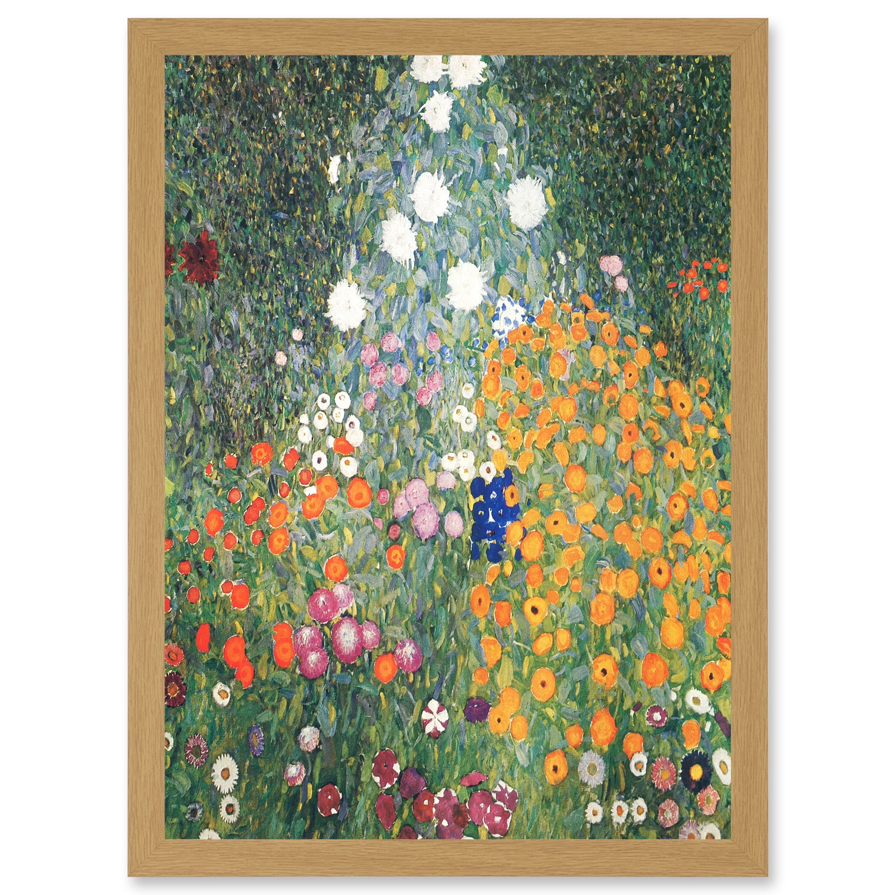 Gustav Klimt Flower Garden 1907 Art Nouveau Floral Home Painting A4 ...