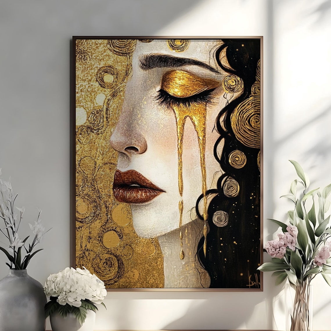 Gustav Klimt Golden Tears Print, Gustav Klimt Inspired Art, Gustav ...