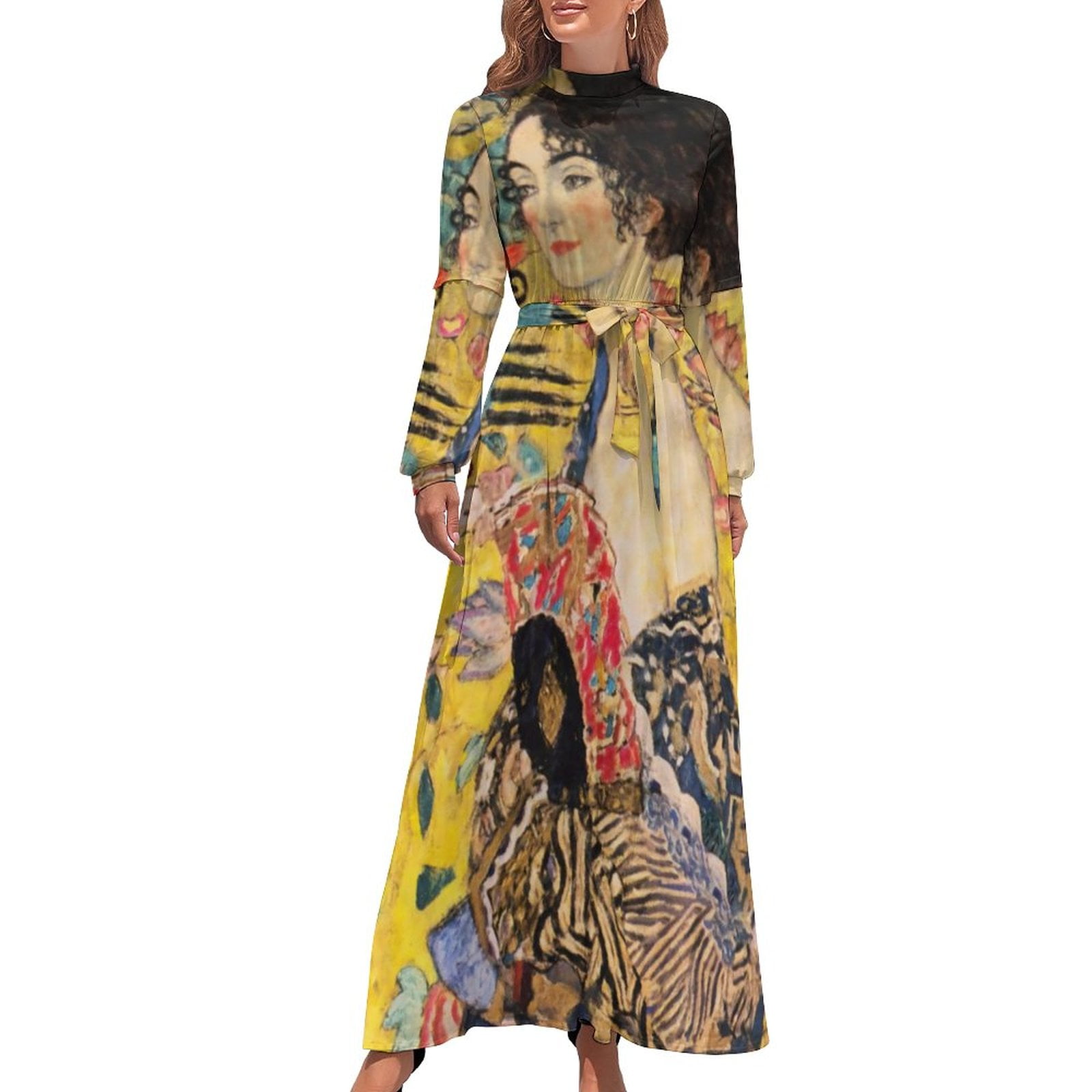 Gustav Klimt Inspired Dress Nouveau The Kiss Cute Graphic Maxi Dress ...
