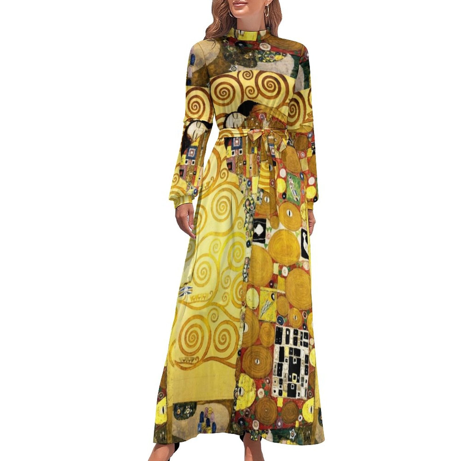 Gustav Klimt Inspired Dress Nouveau The Kiss Cute Graphic Maxi Dress ...