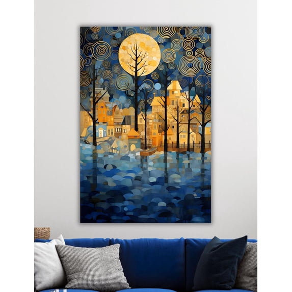 Gustav Klimt Inspired Landscapes Canvas,Nouveau inspired design ...