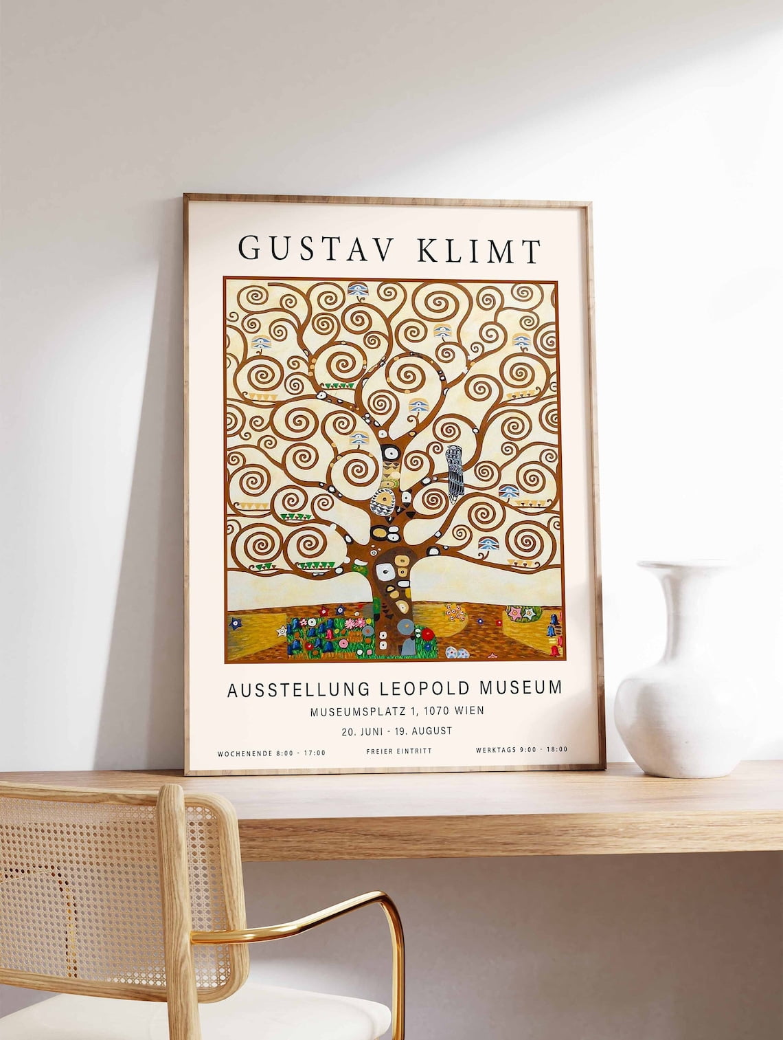 Gustav Klimt Poster, The Tree Of Life, Gustav Klimt Art, Floral Decor ...